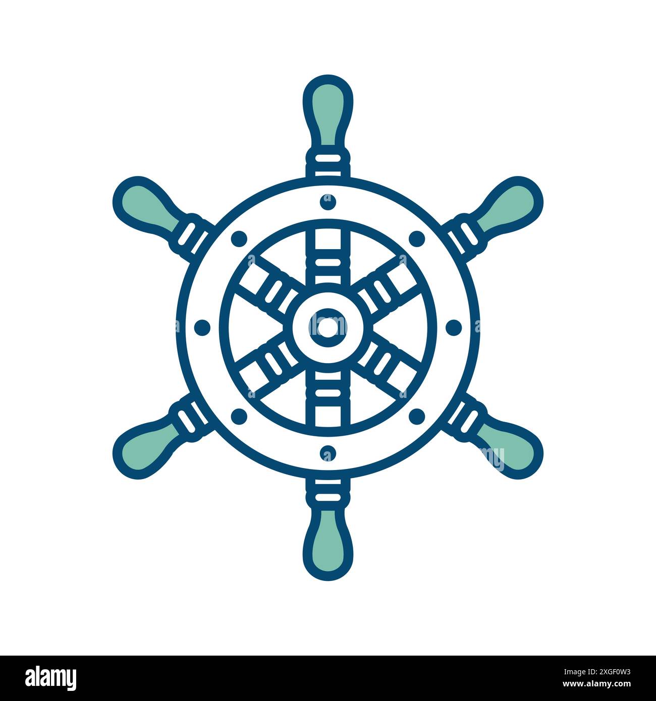 ship wheel icon vector design template in white background Stock Vector ...