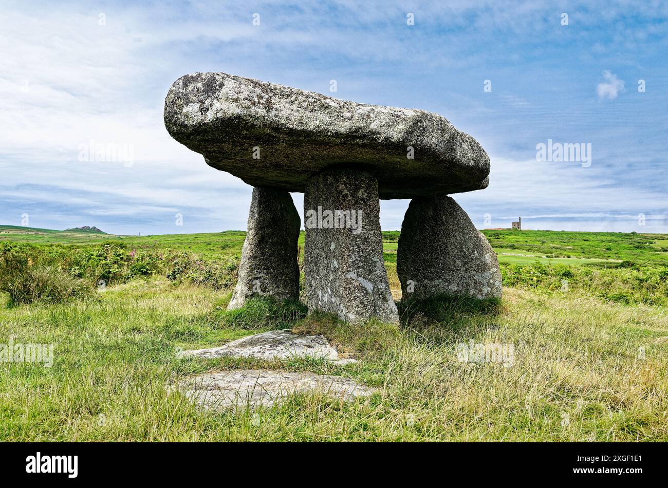 Lanyon Quoit reconstructed prehistoric dolmen megalithic chamber formed ...
