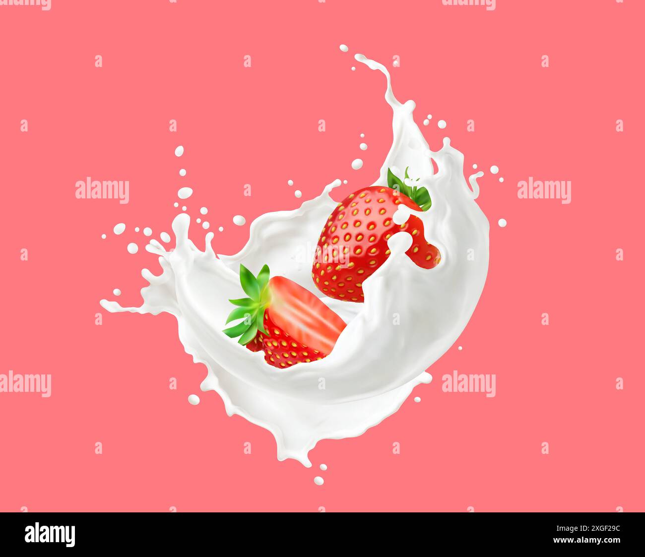 Milky green pink liquid splash Stock Vector Images - Alamy