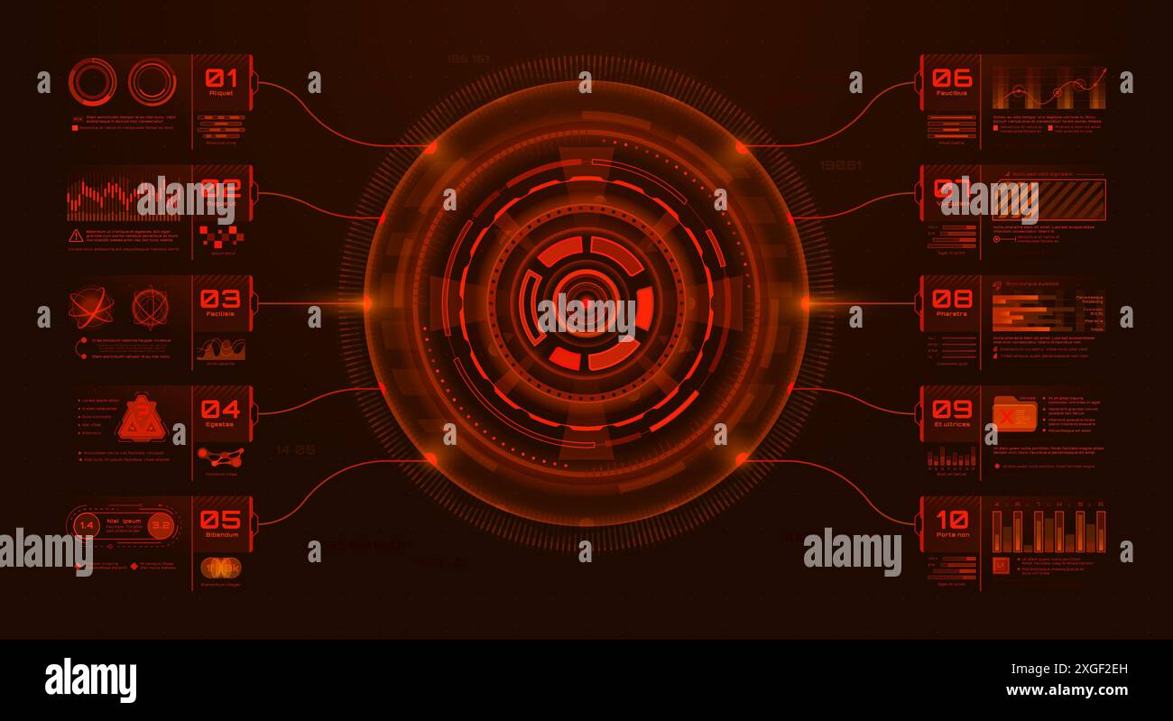 Displaying futuristic interface on Stock Vector Images - Alamy