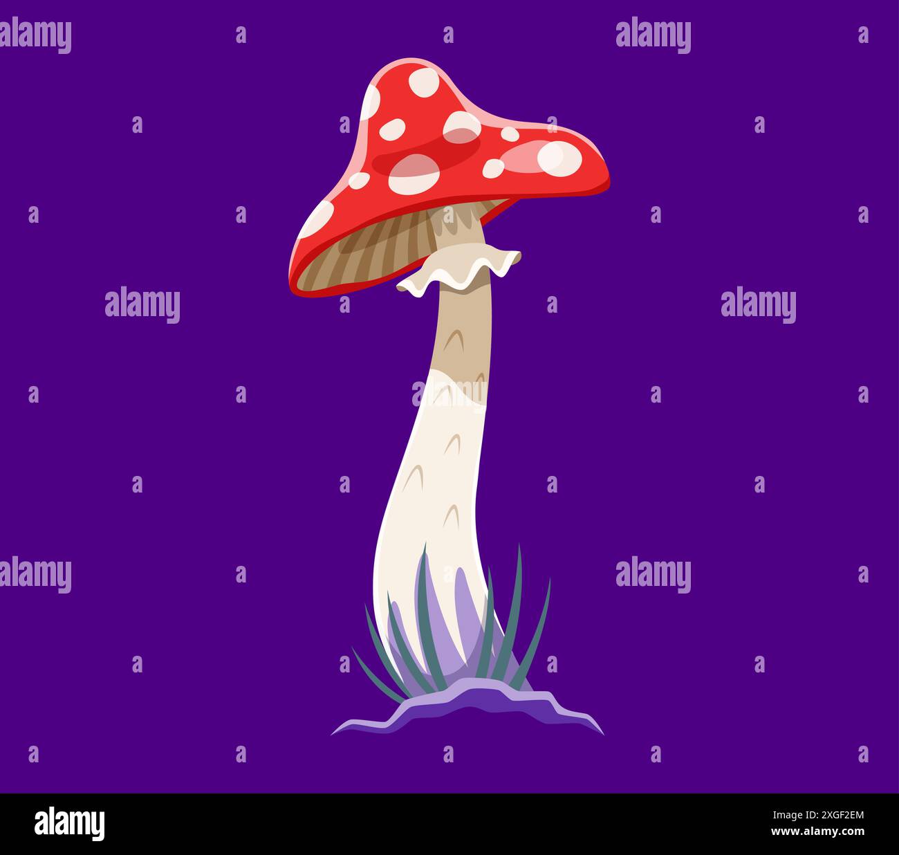 Halloween font, number 1 as mushroom amanita for horror alphabet ...