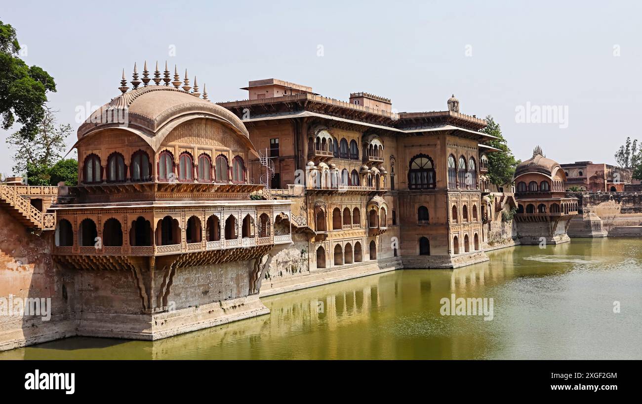 Backside view of Jal Mahal and pavilions with Gopal Sagar, Deeg Palace ...
