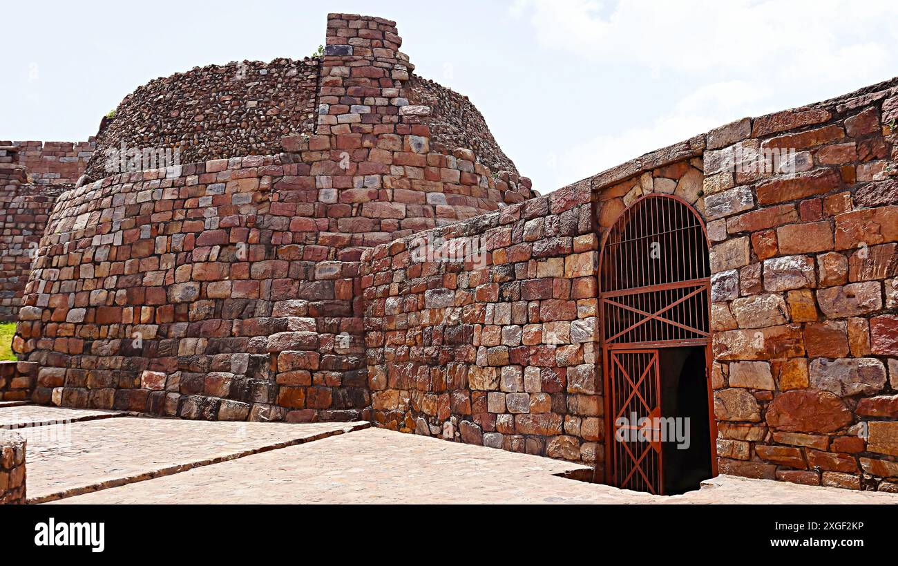 Entrance gate of Tughlaqabad Fort, built by Ghiyasuddin Tughlaq, the ...