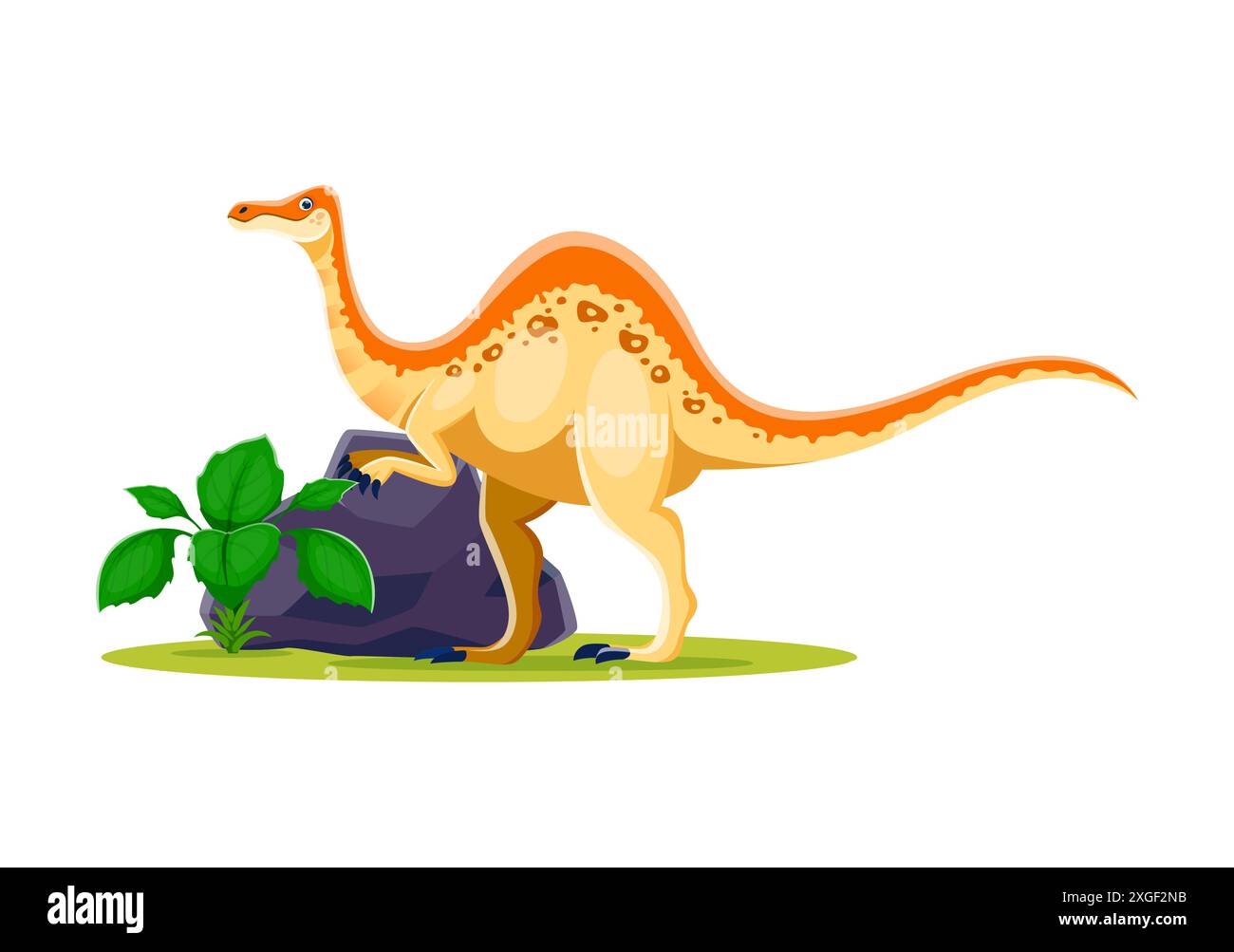 Cartoon prehistoric deinocheirus dinosaur character. Isolated vector ...
