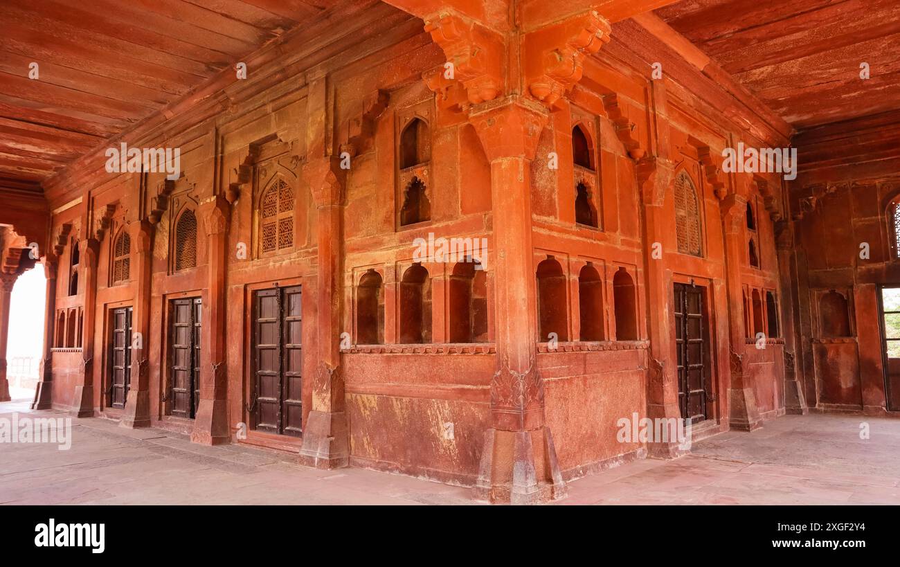 View of Daftar Khana inside Fatehpur Sikri Fort, Uttar Pradesh, India ...