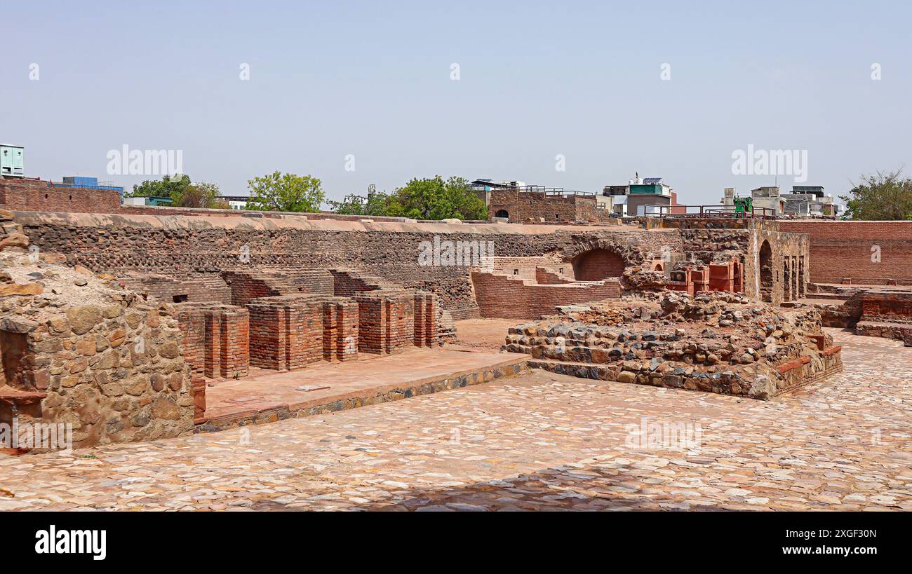 The ruined view of Firoz Shah Palace Complex, built by Firoz Shah ...