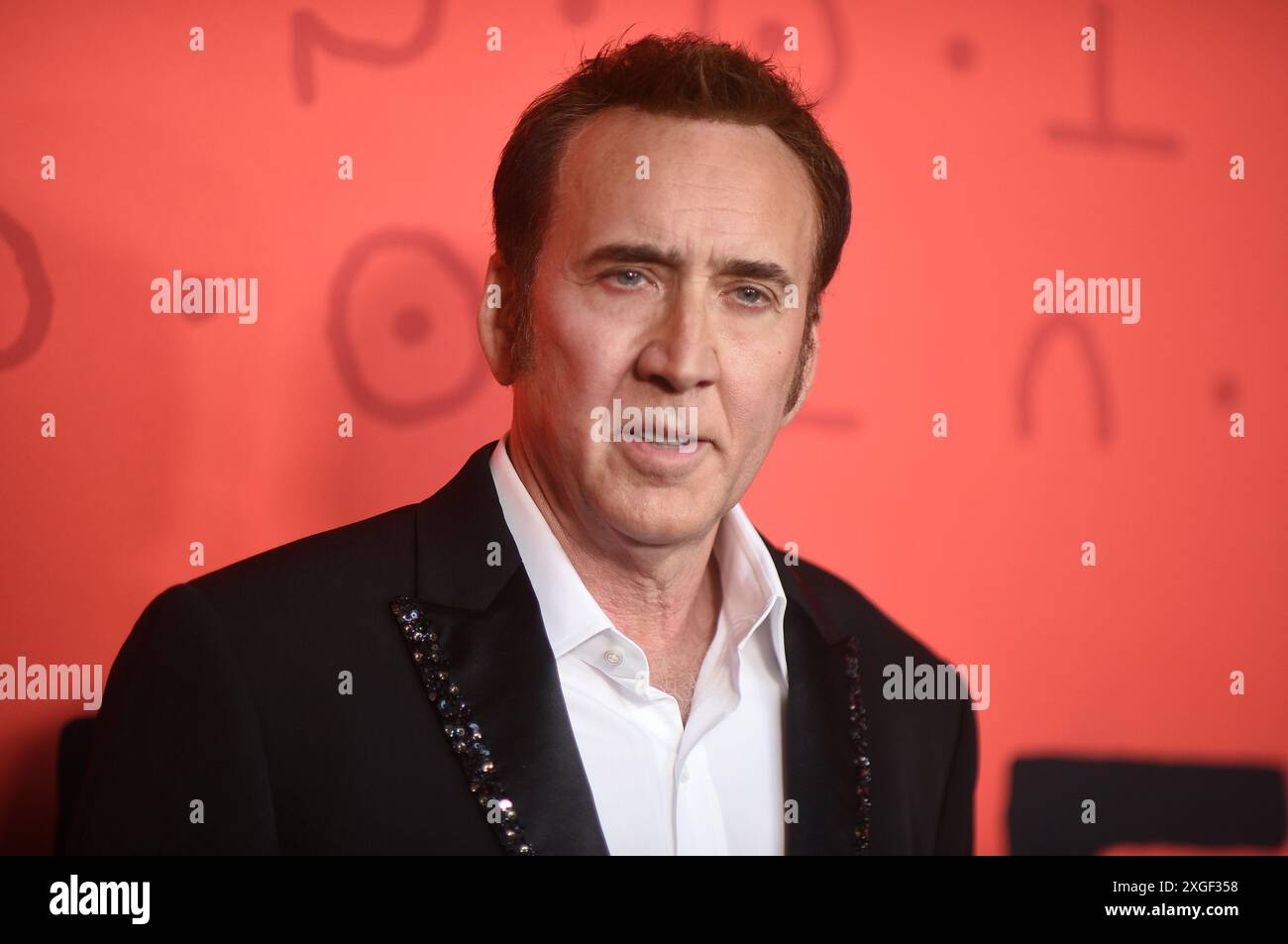 Nicolas Cage arrives at the premiere of "Longlegs" at the Egyptian ...