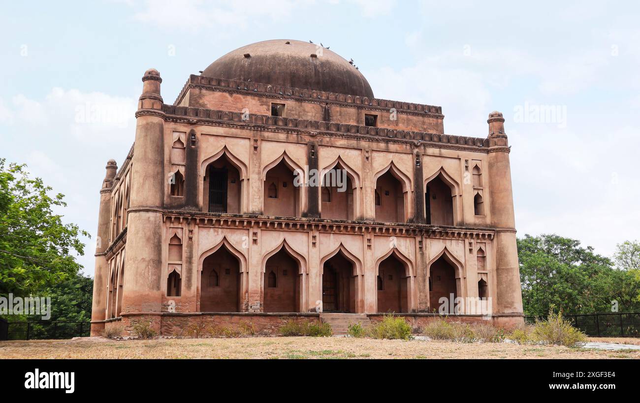 View of Chor Ghumbad, a squarish monument constructed by Afghan noble ...