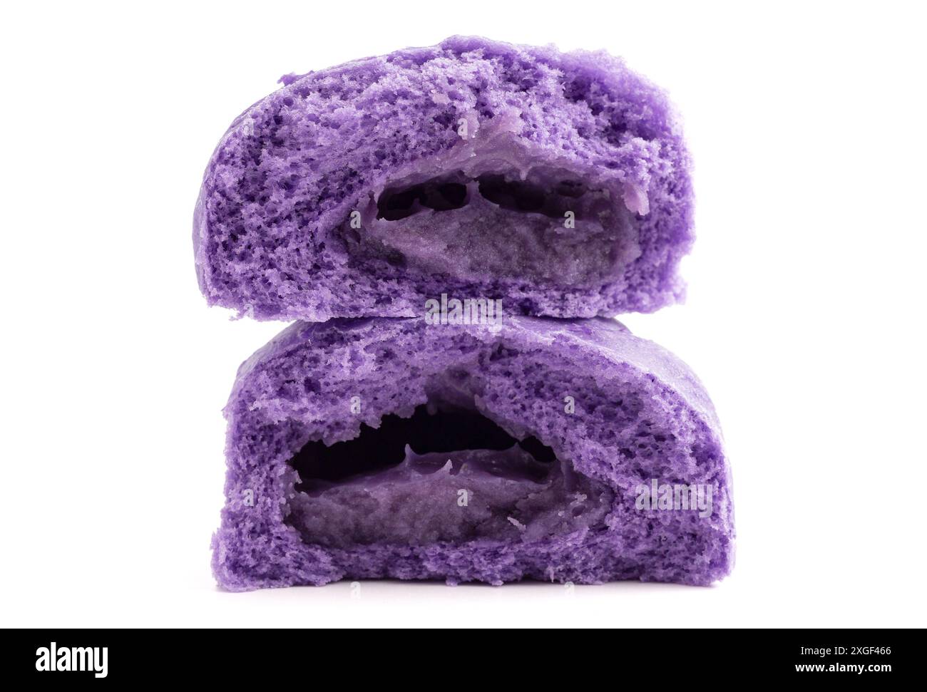 Steamed Purple Ube Sweet Potato Dumplings Stock Photo - Alamy