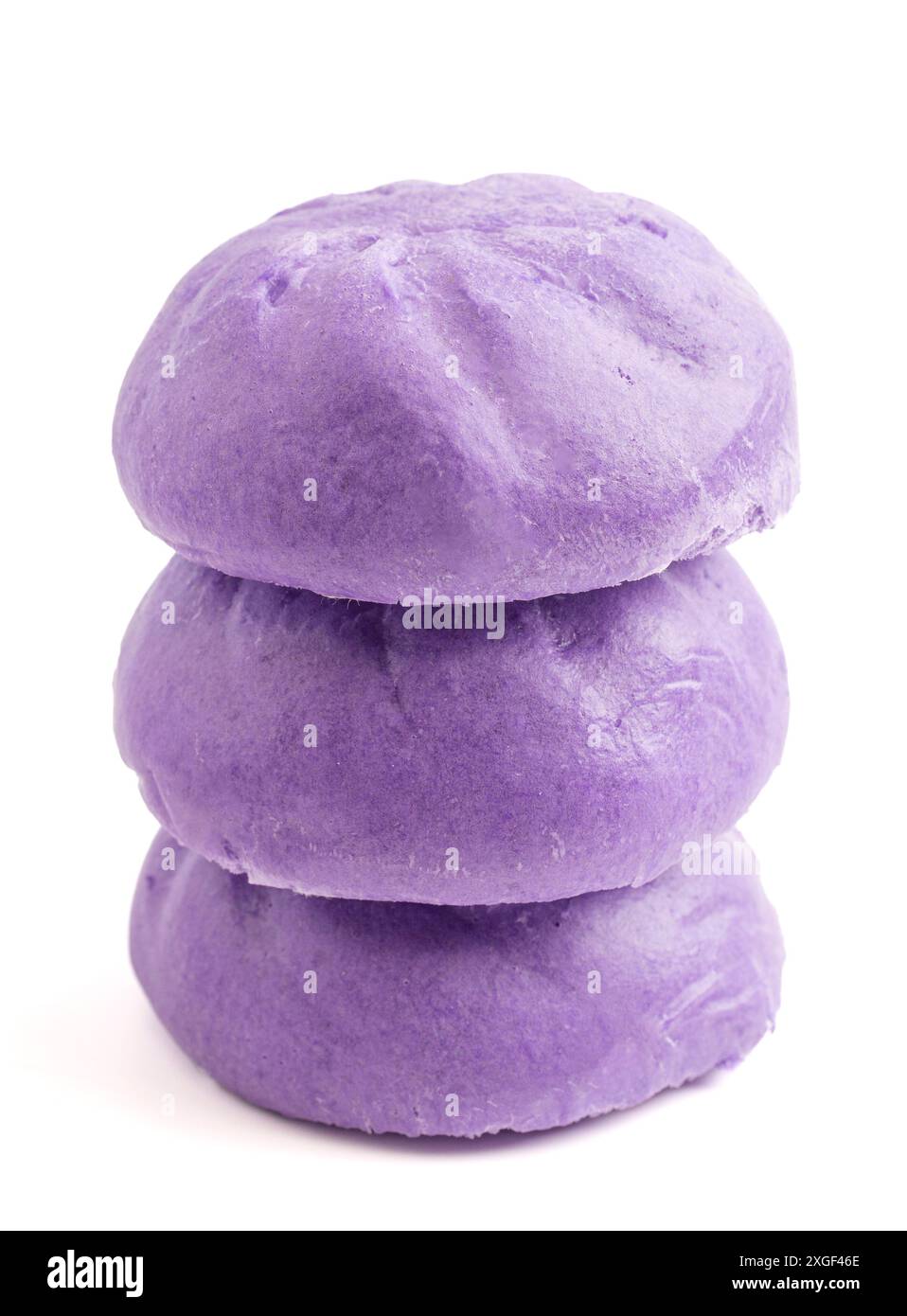 Steamed Purple Ube Sweet Potato Dumplings Stock Photo - Alamy