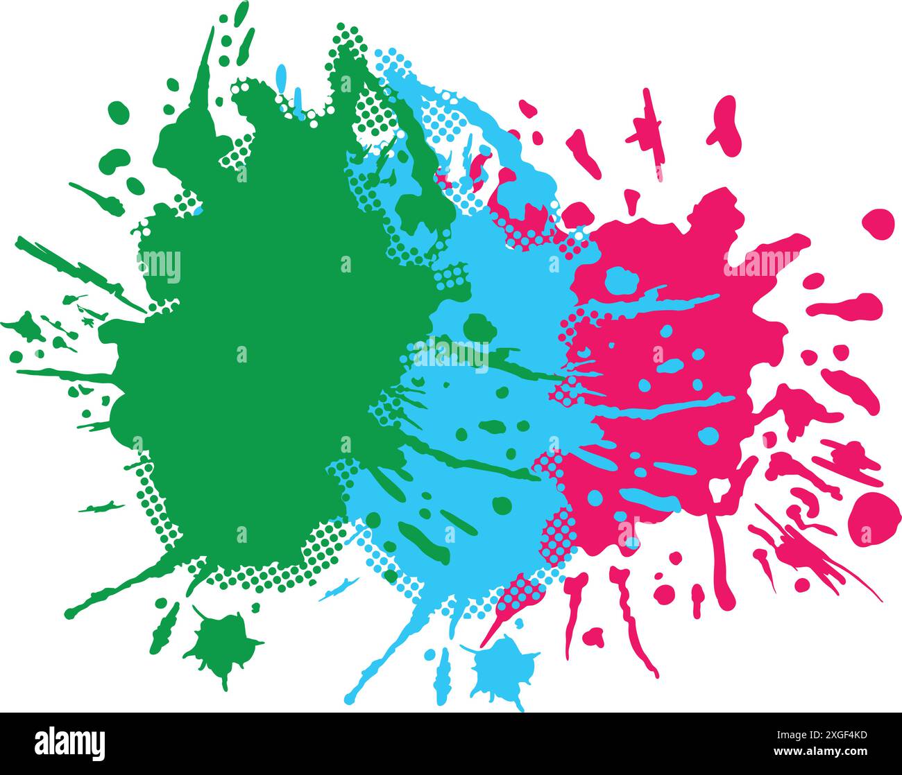 Vector of colored blots on the white background Stock Vector Image ...