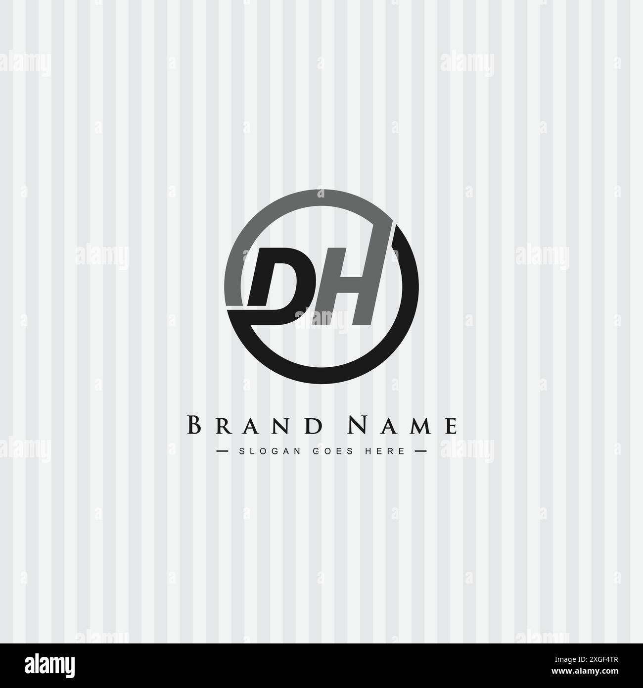 Initial DH Vector Logo - Elegant Monogram Template for letter D and H ...