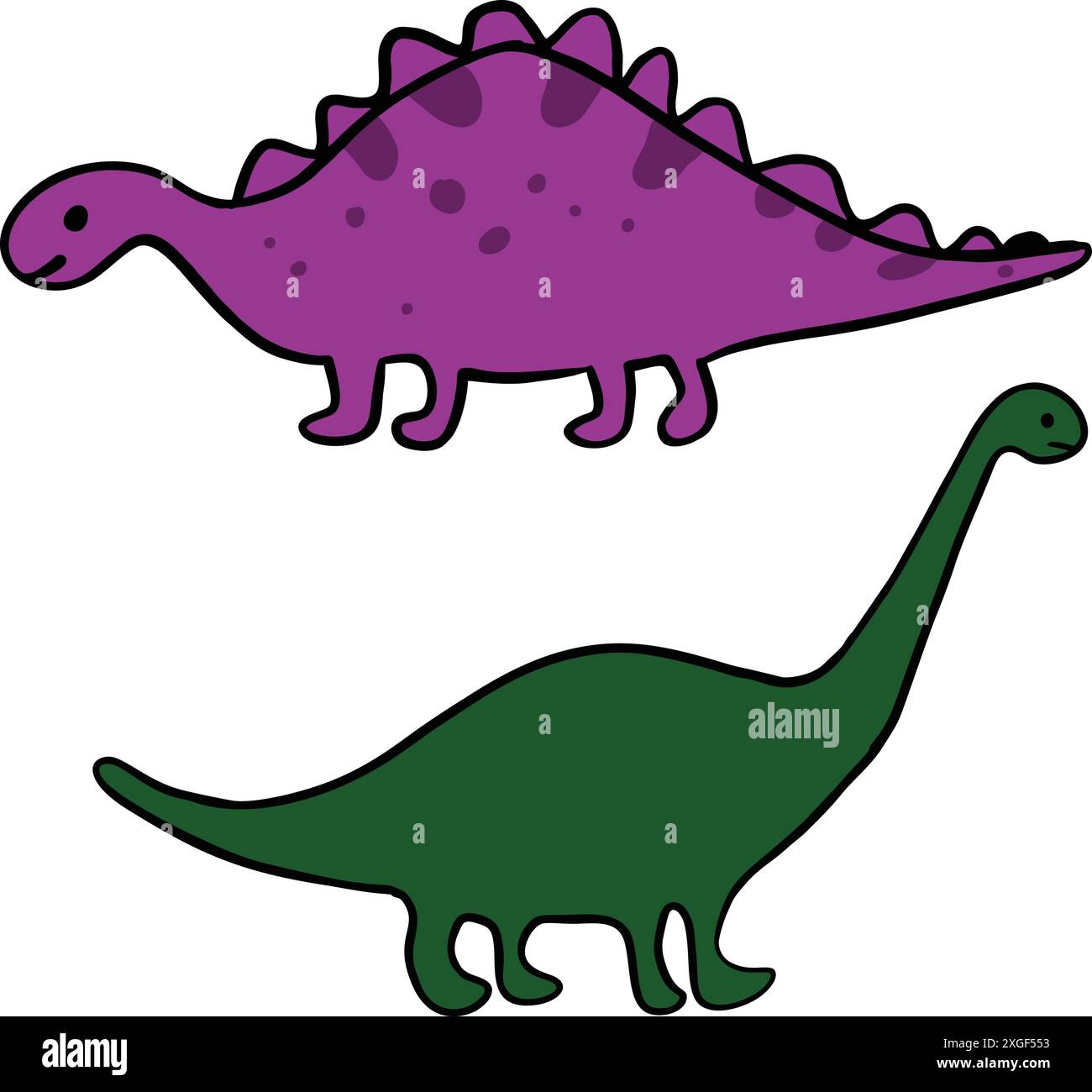 Cute dinosaurs in cartoon Cut Out Stock Images & Pictures - Alamy