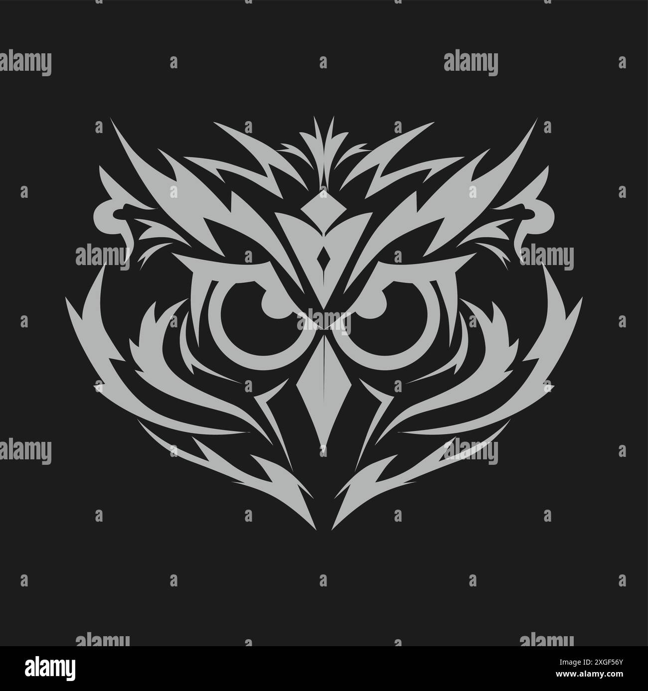 owl head vector file Stock Vector Image & Art - Alamy