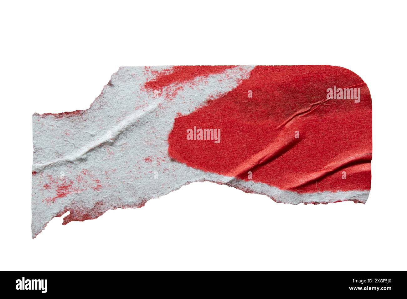 Peeled red label paper sticker on white background with clipping path ...