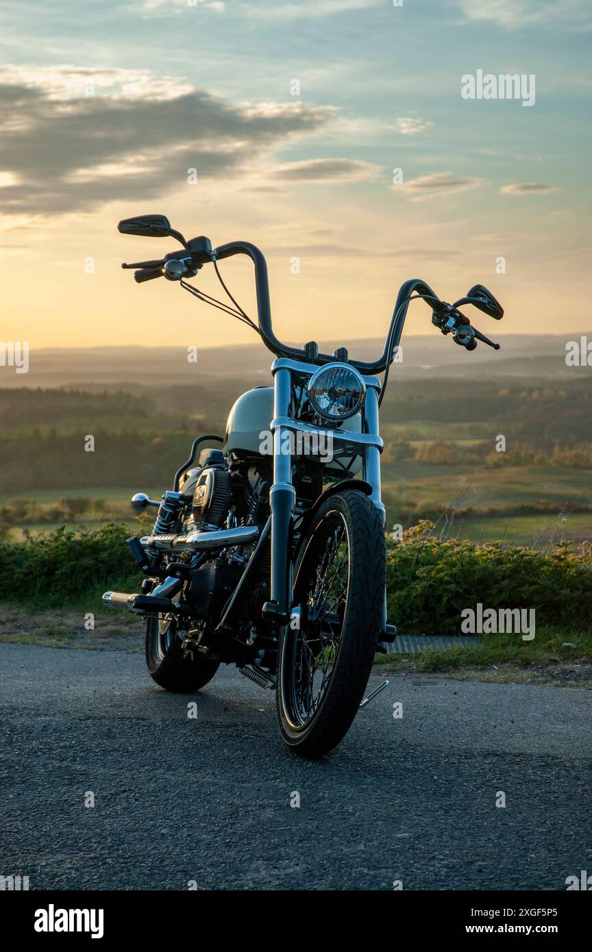 Motorbike sunset harley harley davidson hi-res stock photography and ...