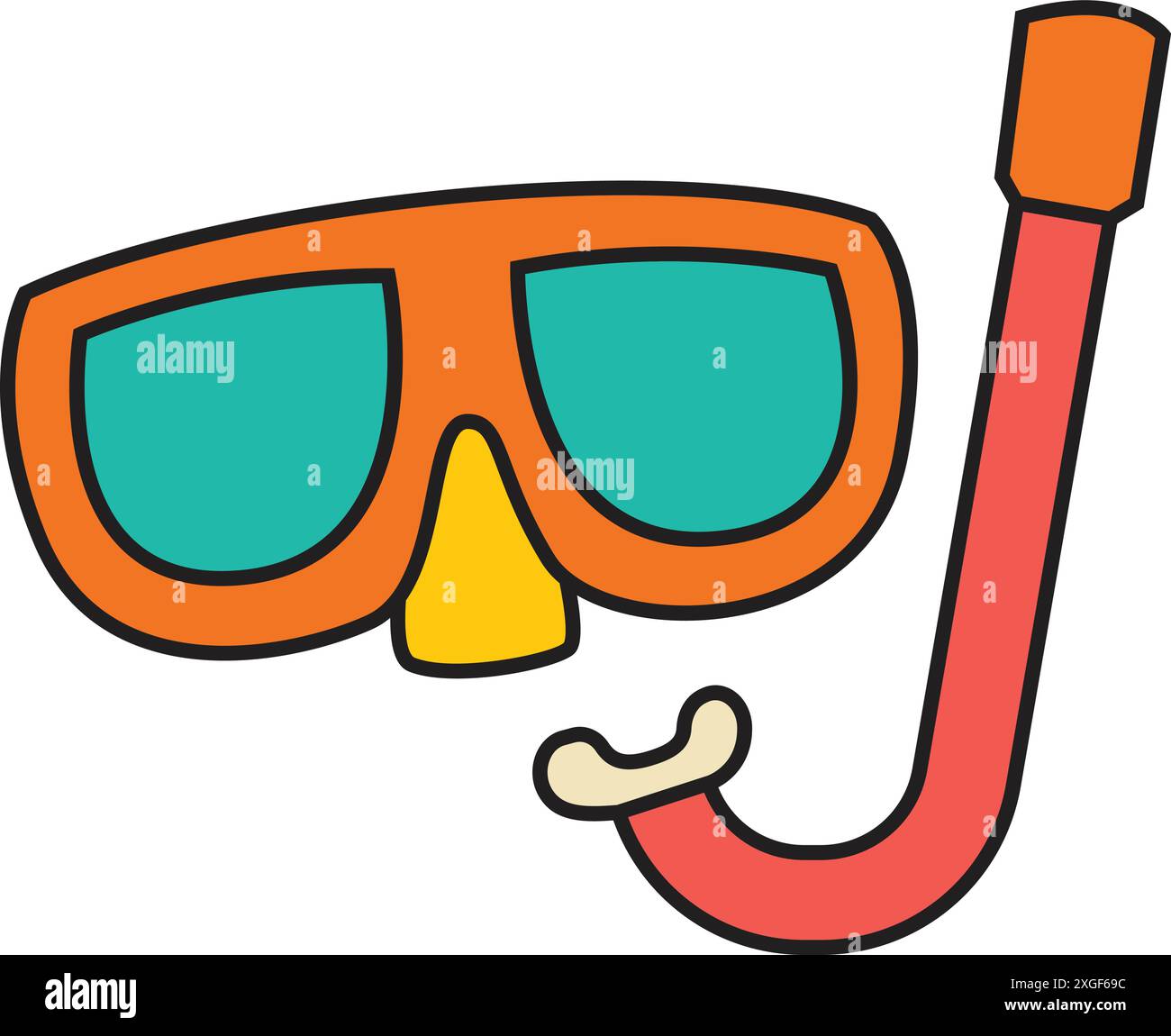 Cute doodle summer season Cut Out Stock Images & Pictures - Alamy