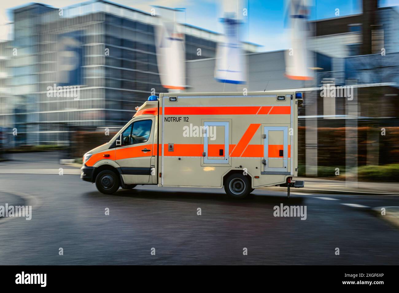 Patient transport with motion blur Stock Photo - Alamy