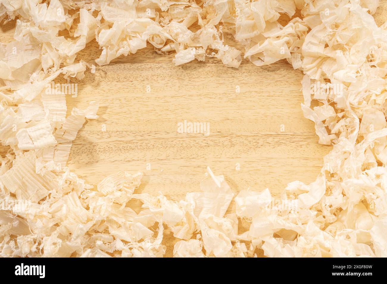 Carpentry or woodworking background with copy space. Border frame of ...