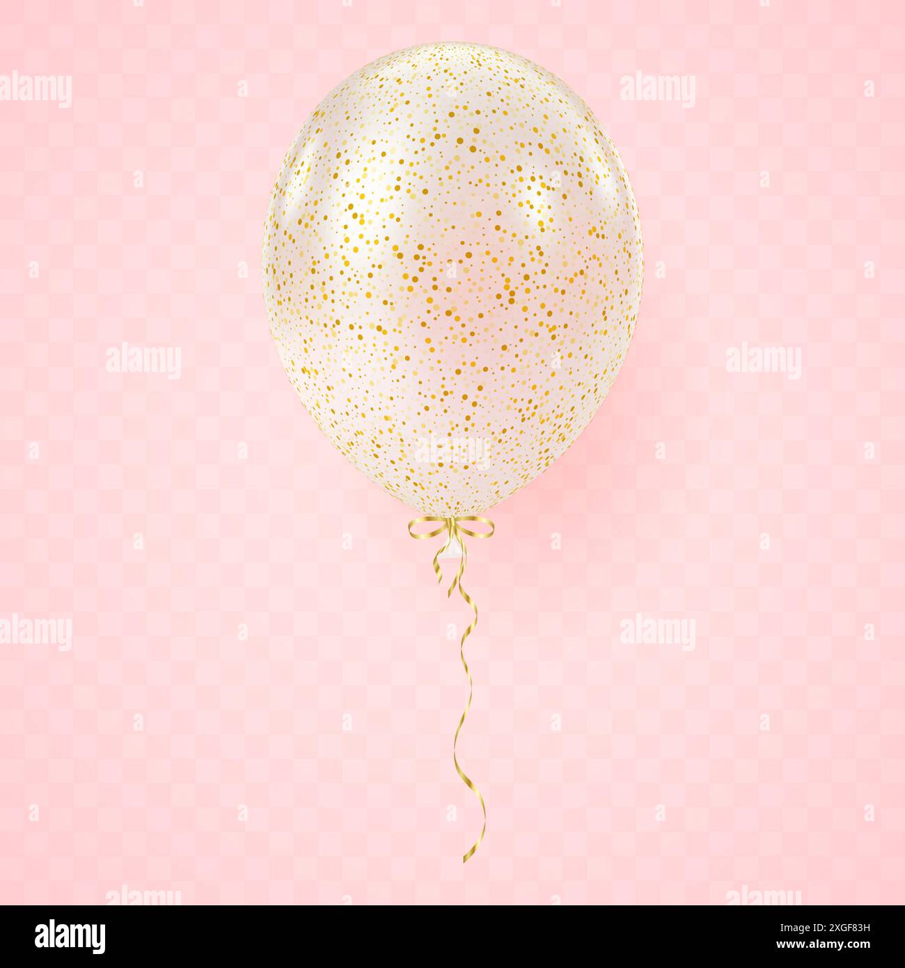 3D realistic transparent white balloon. Luxury glossy helium balloon ...
