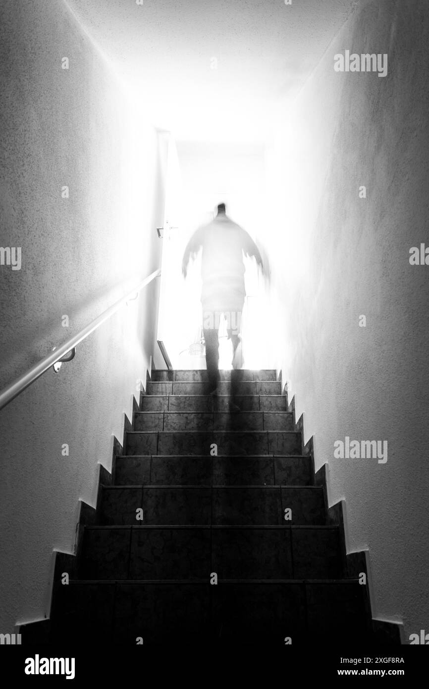 Man Alone Stairs Black And White Stock Photos Images Alamy man-alone-stairs-black-and-white-stock-photos-images-alamy