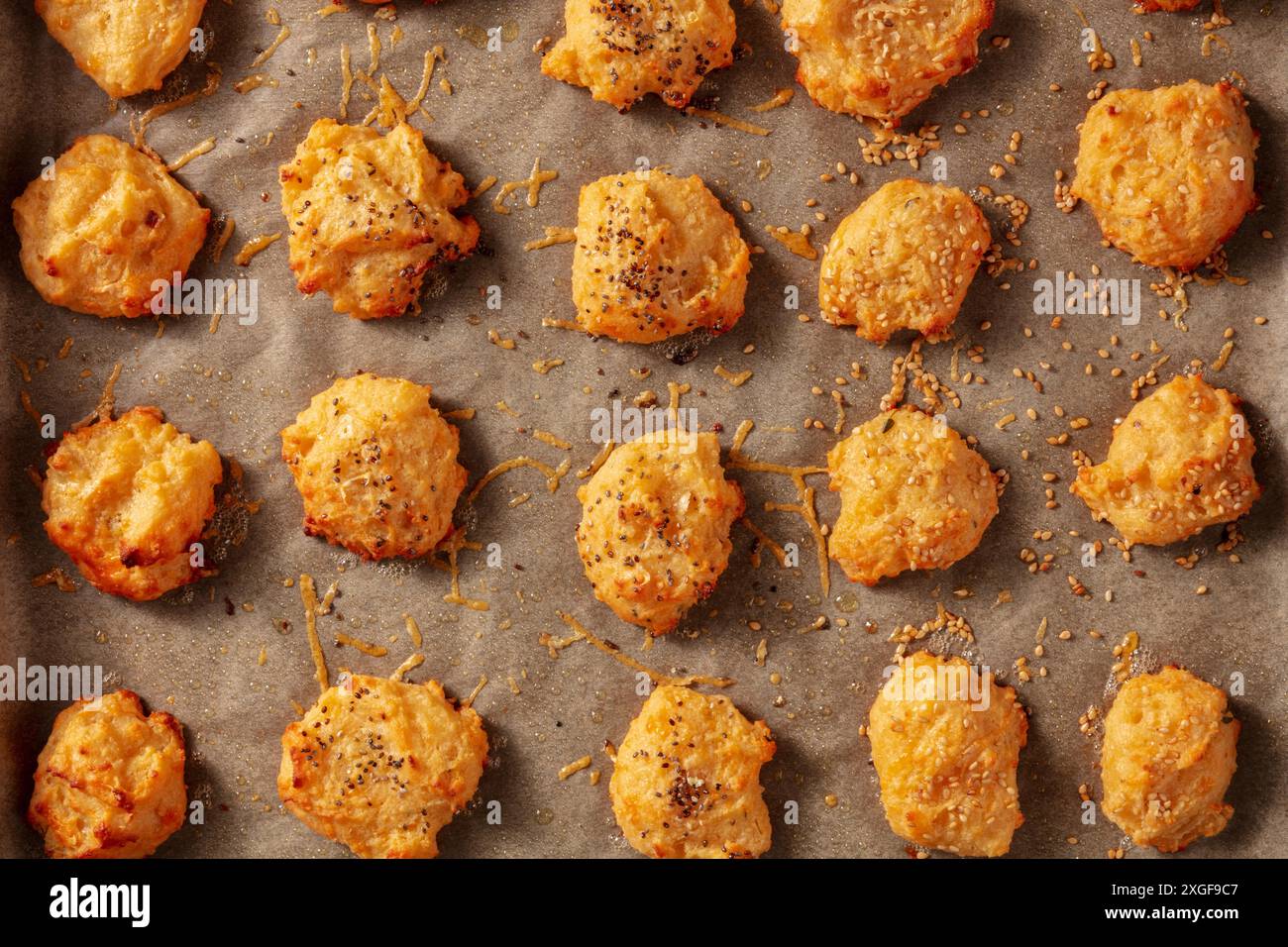 Gougeres, savoury choux pastry with cheese, spicy homemade French puffs ...