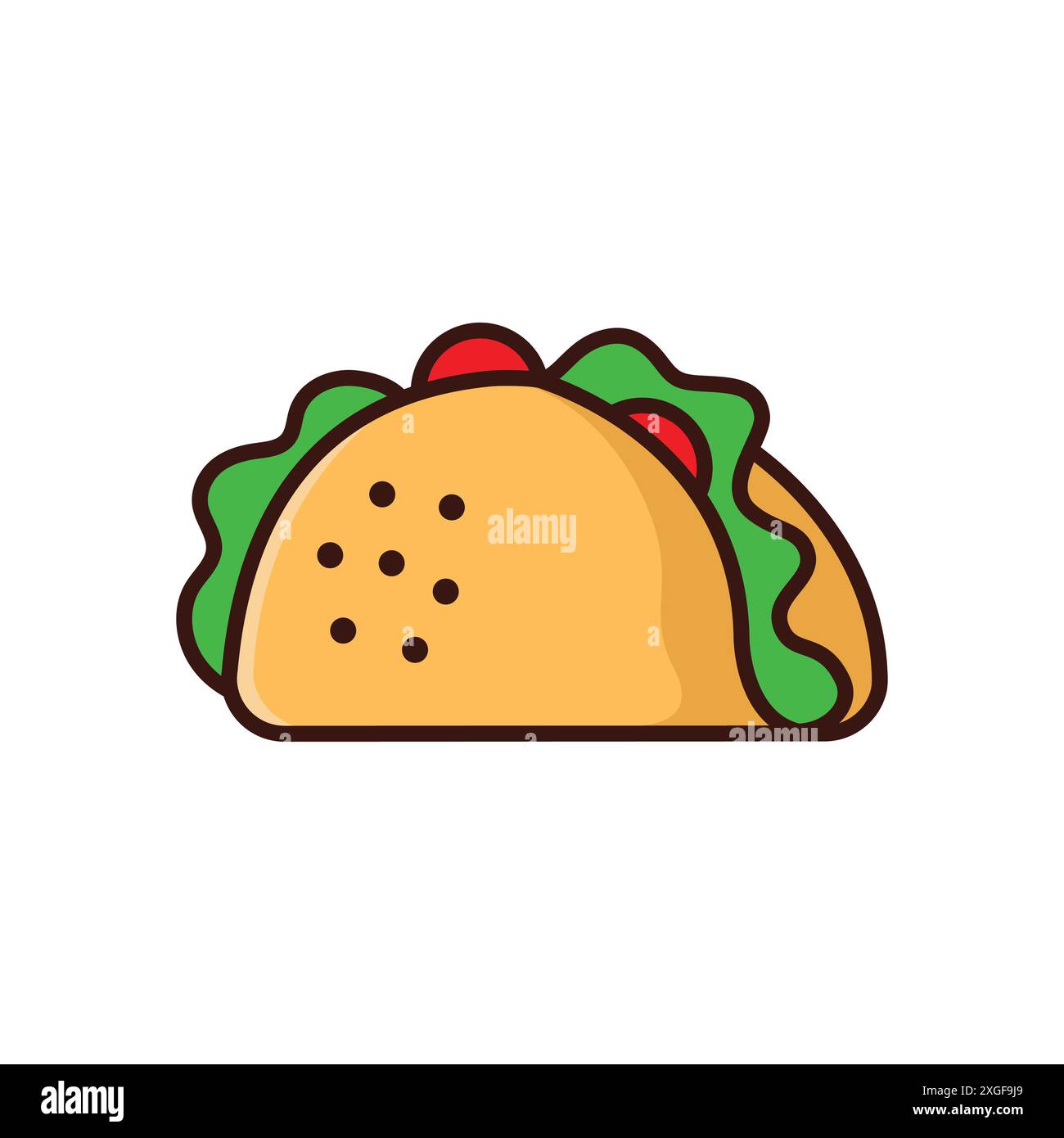taco icon vector design template in white background Stock Vector Image ...