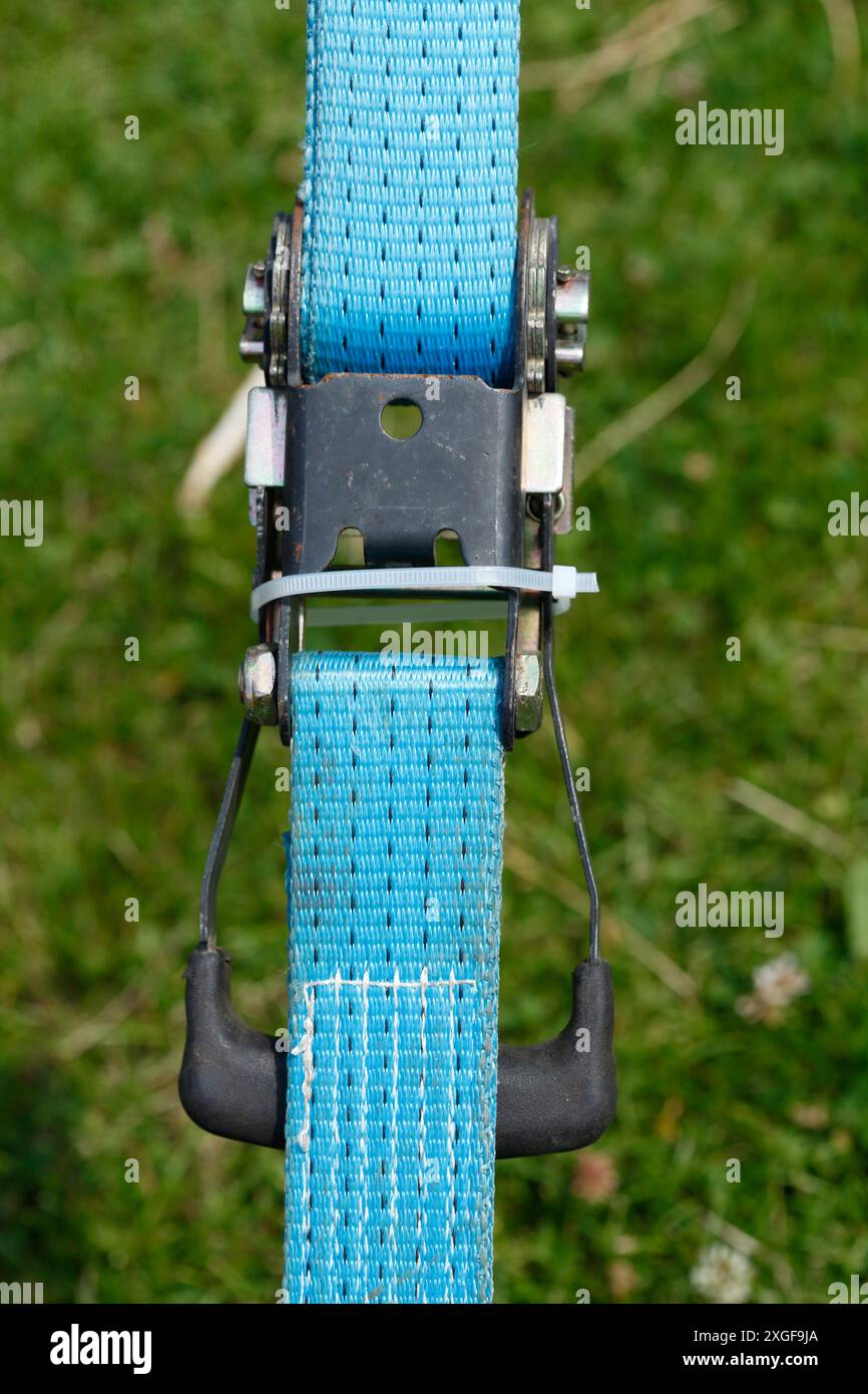 Lashing strap with ratchet, Germany Stock Photo - Alamy