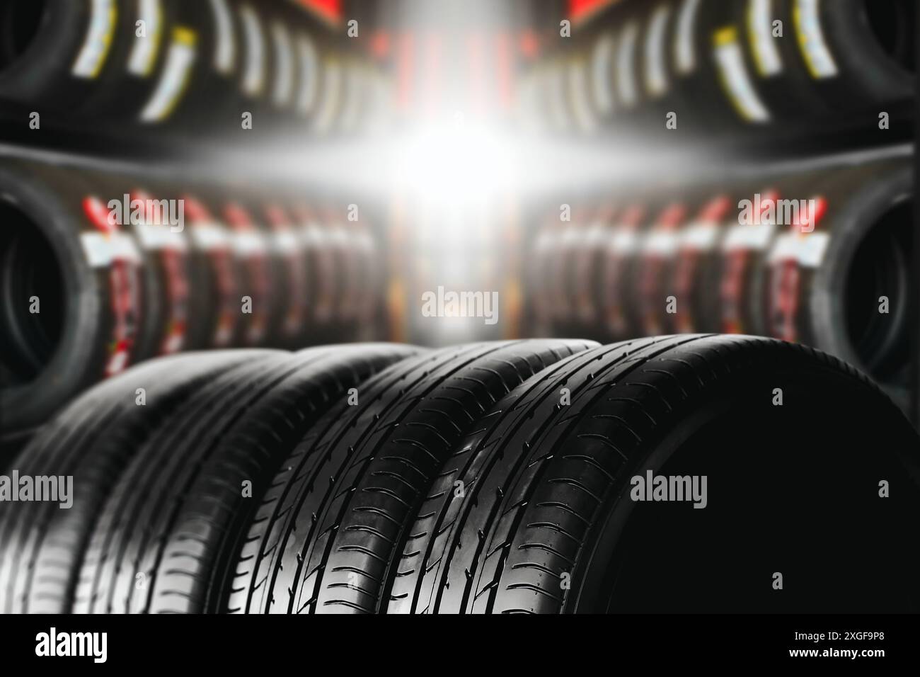 Auto parts warehouse stacked tires hi-res stock photography and images - Alamy