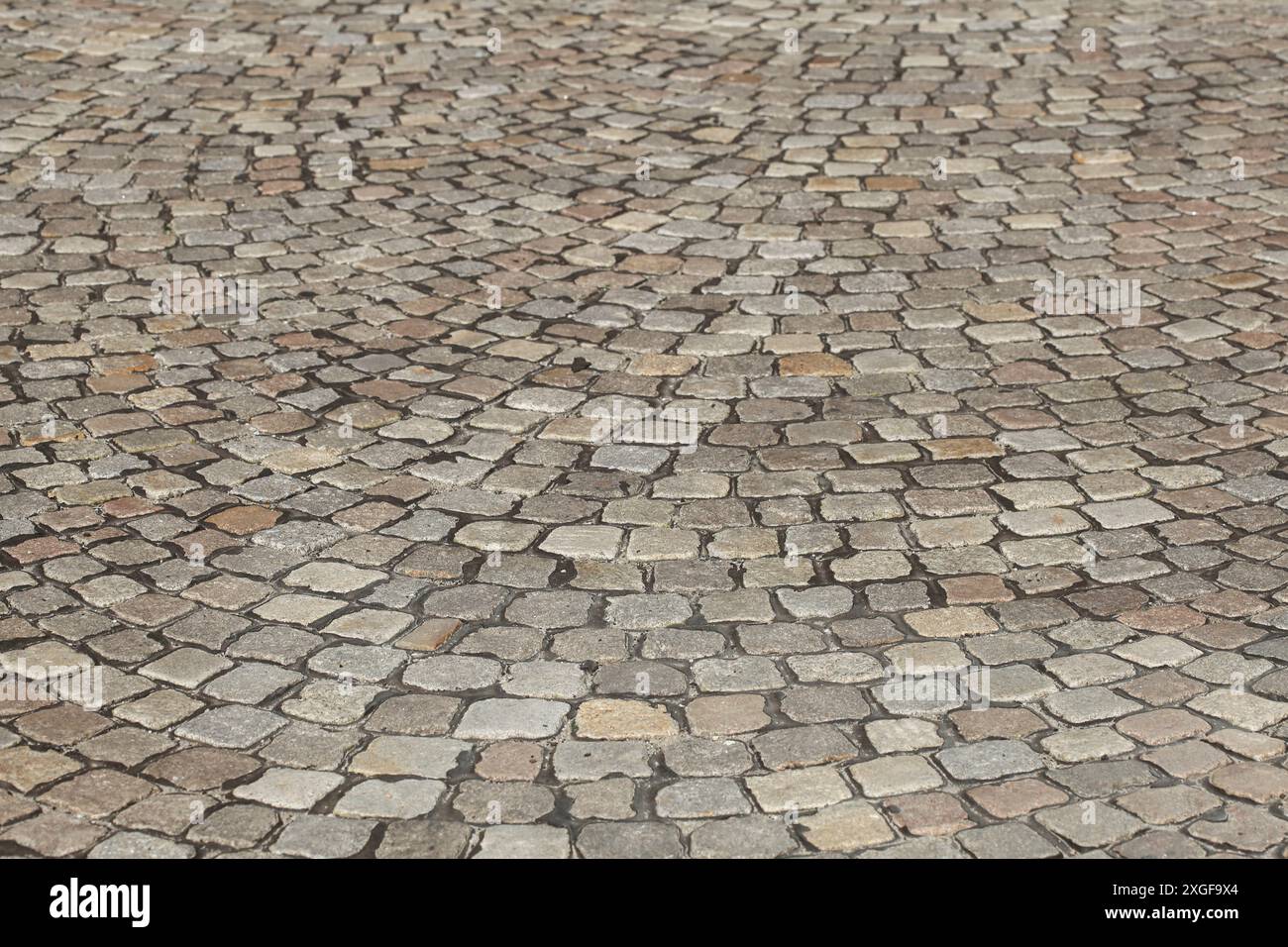 Grey cobblestones with curves, paving stones, Germany, Europe Stock ...
