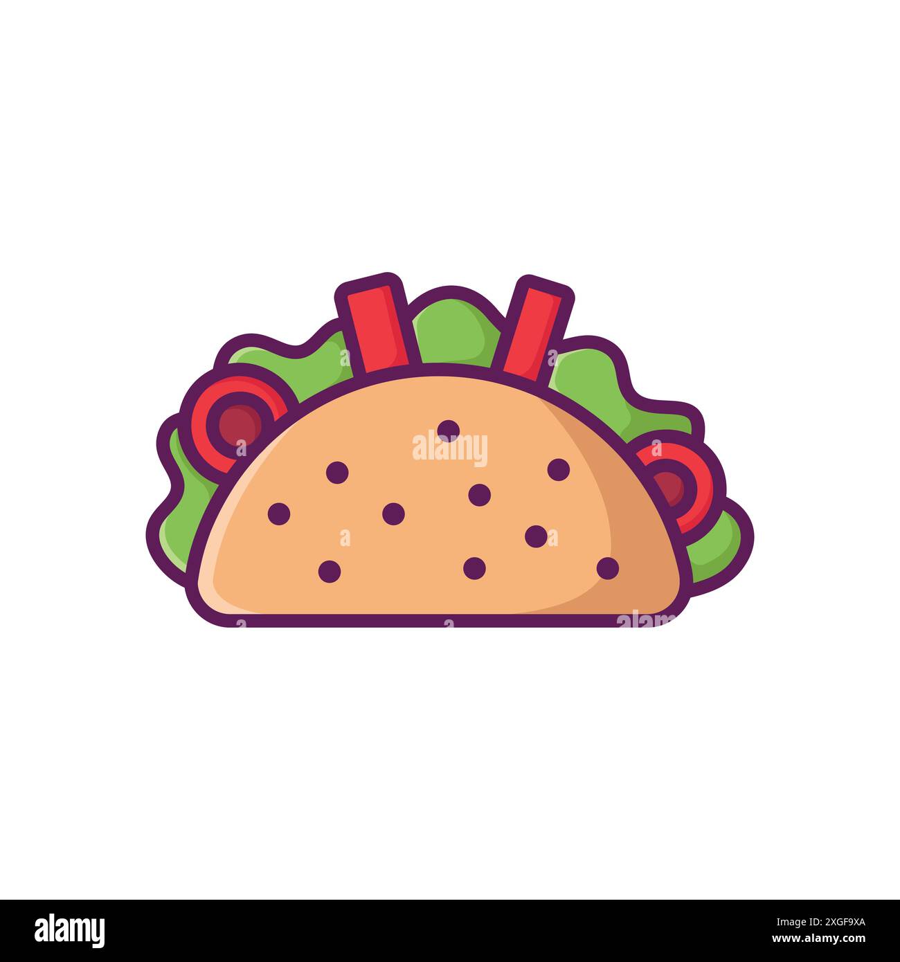 taco icon vector design template in white background Stock Vector Image ...