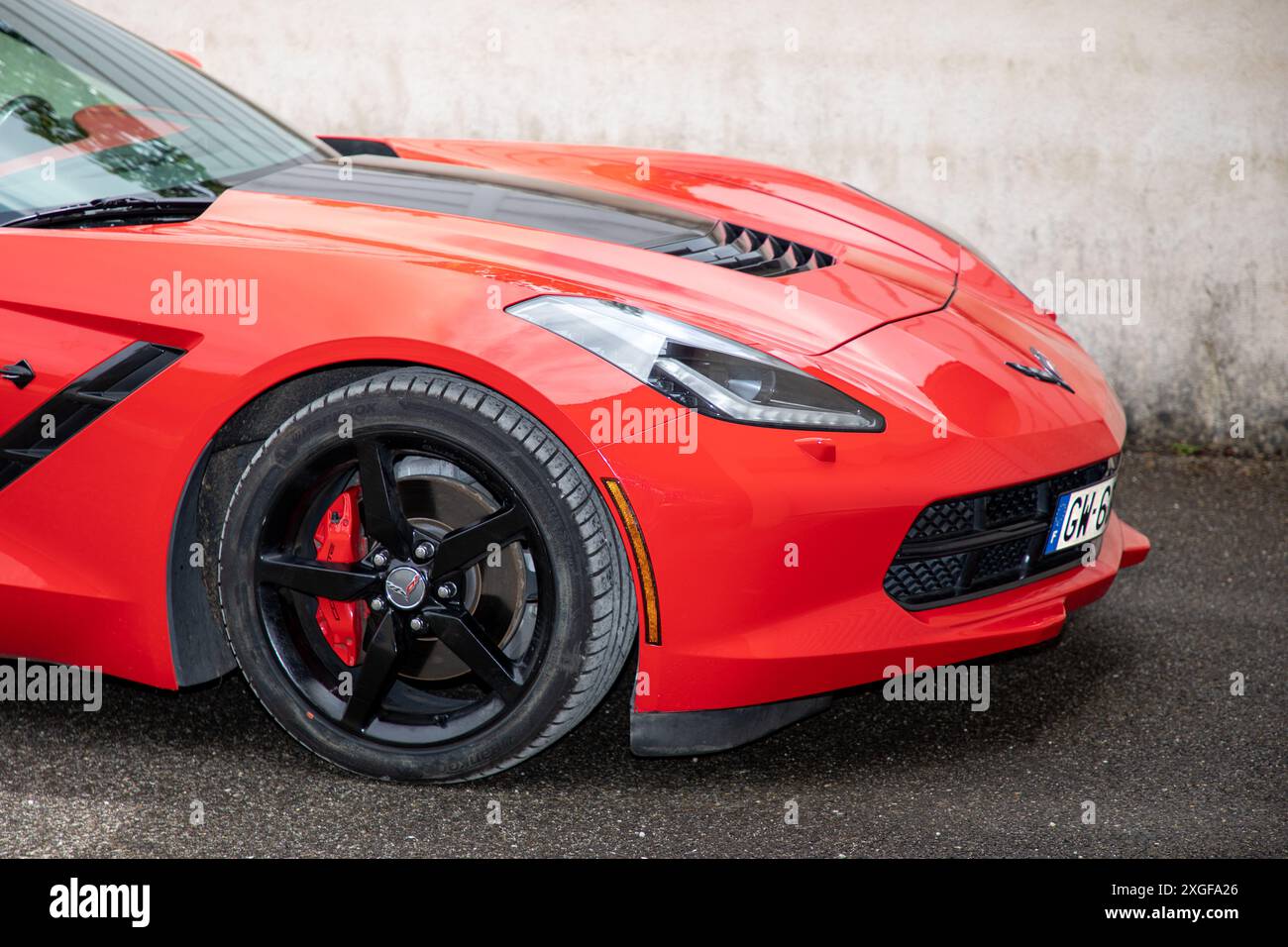 Bordeaux , France - 07 01 2024 : Chevrolet Corvette c7 side wheels sign ...