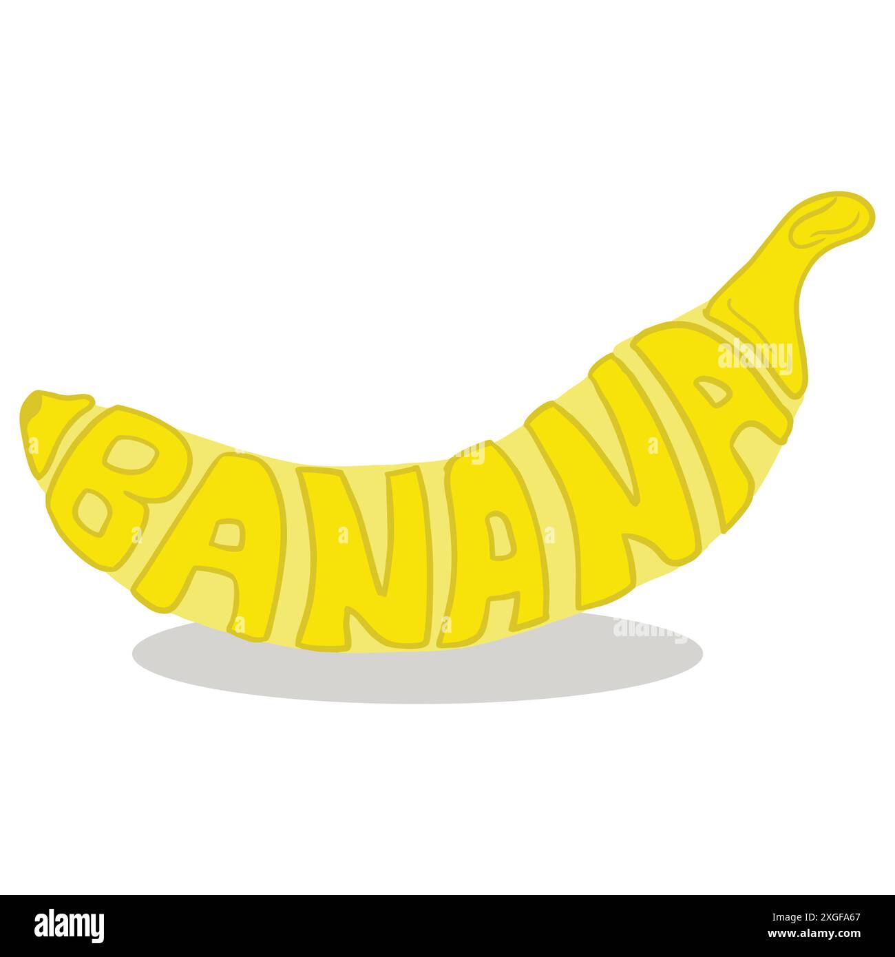 Fresh banana fruit typography sign Stock Vector Image & Art - Alamy