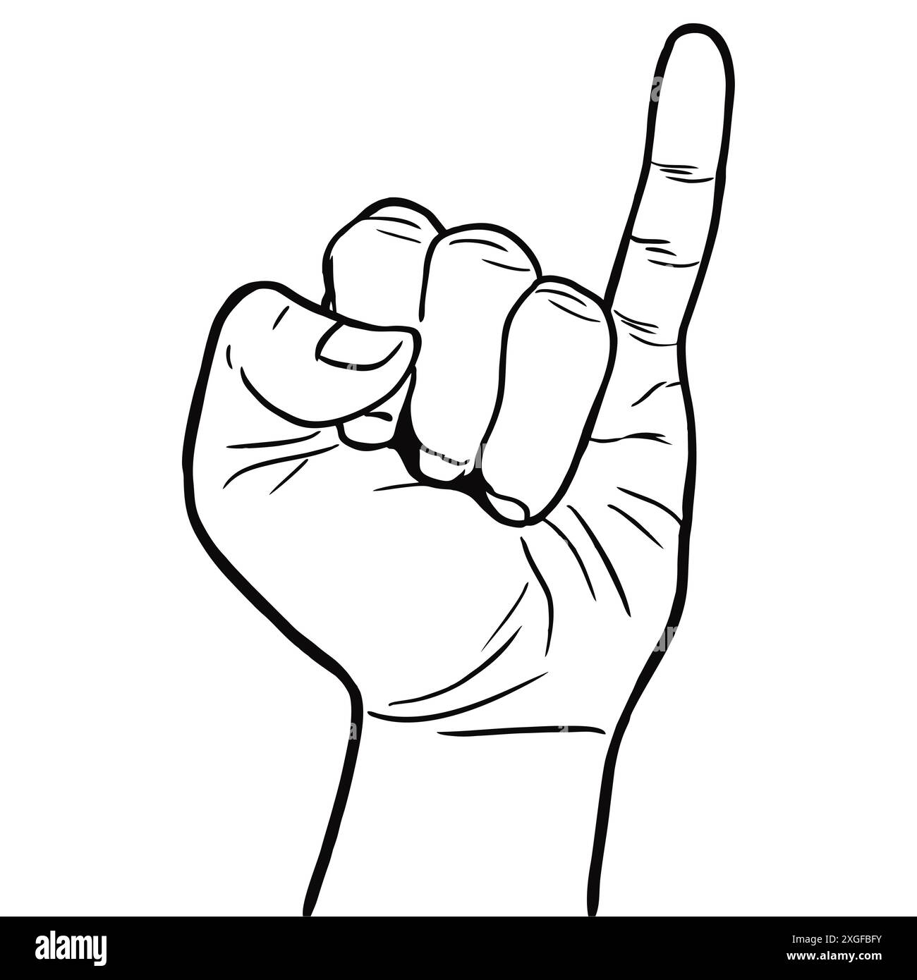 Finger sign or promise symbol hand gesture Stock Vector Image & Art - Alamy