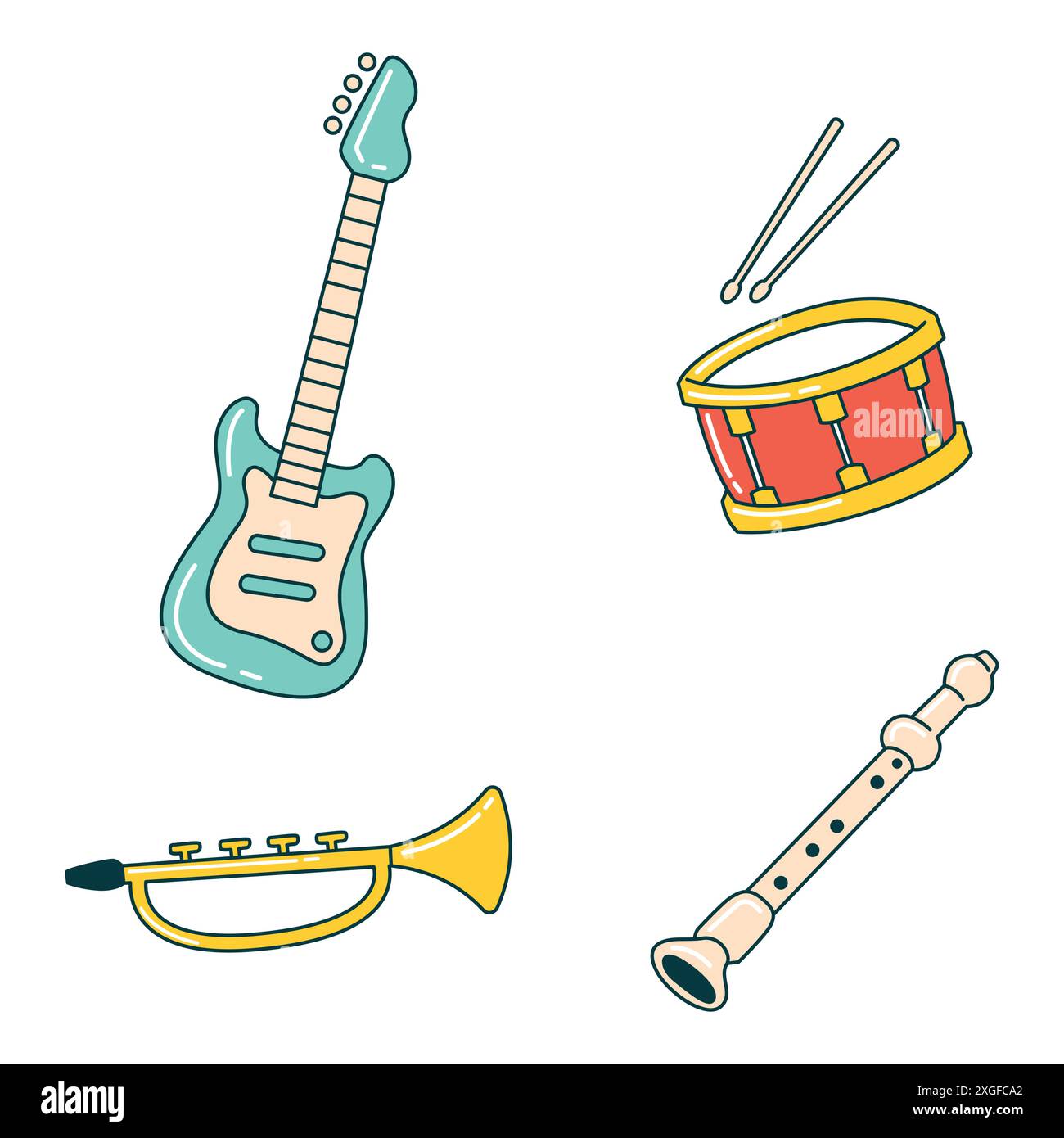 Guitar maracas instruments Stock Vector Images - Alamy