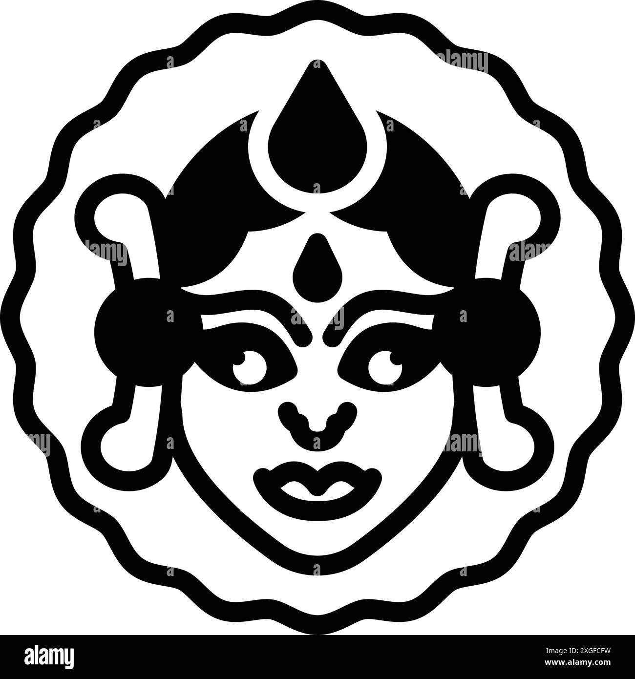 Icon for durga puja,goddess durga Stock Vector Image & Art - Alamy