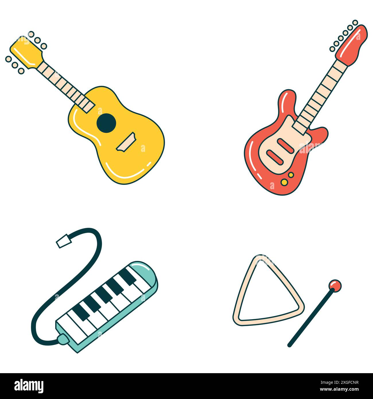 Guitar maracas instruments Stock Vector Images - Alamy