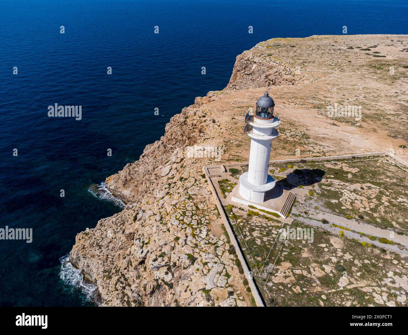 Cap Barbaria lighthouse, Formentera, Pitiusas Islands, Balearic ...