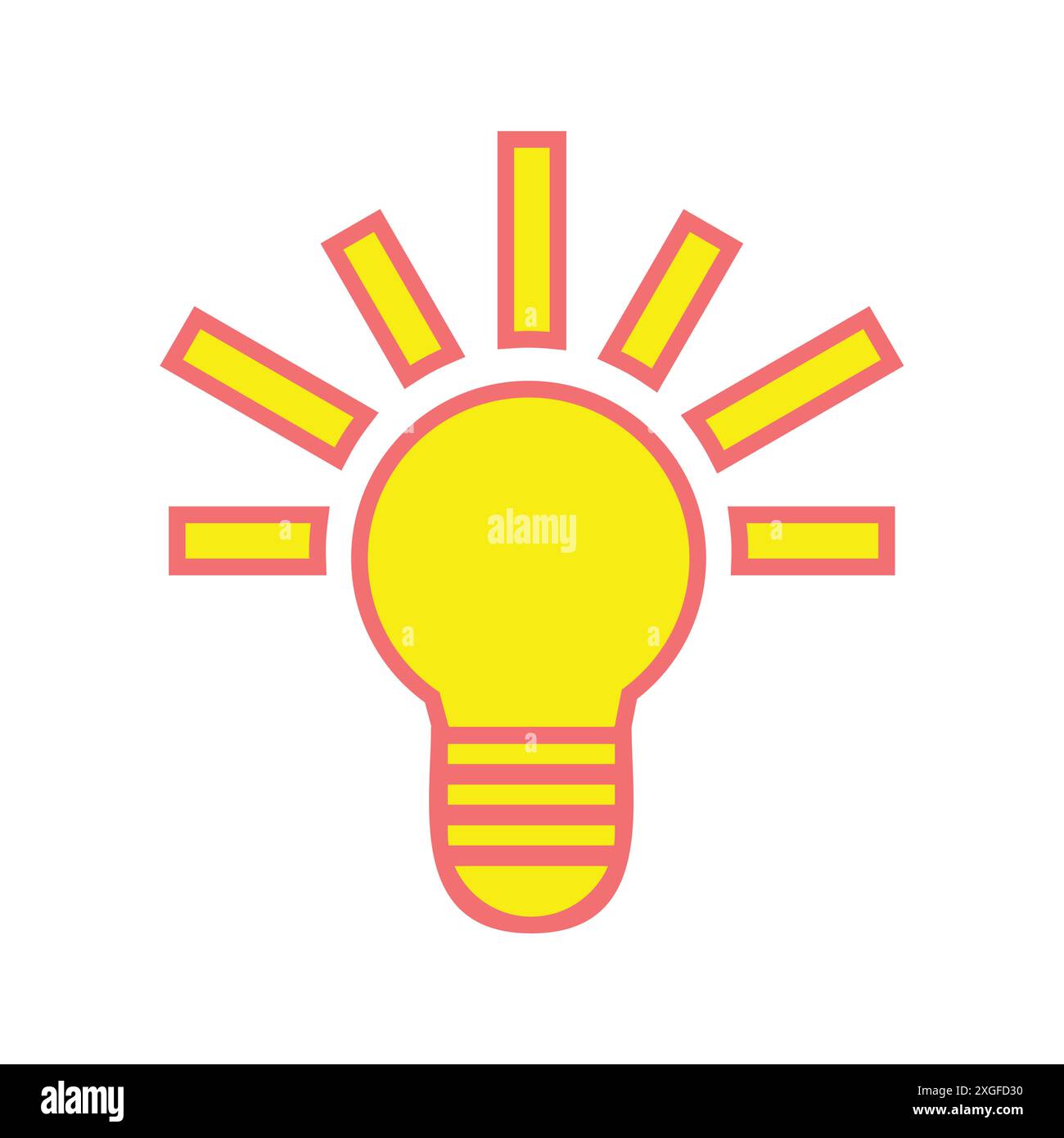 Innovative idea modern stylish icon with light bulb Stock Vector Image ...