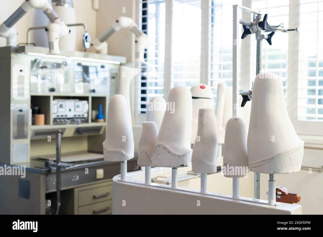 Prosthetic lab with various molds and equipment for creating artificial ...