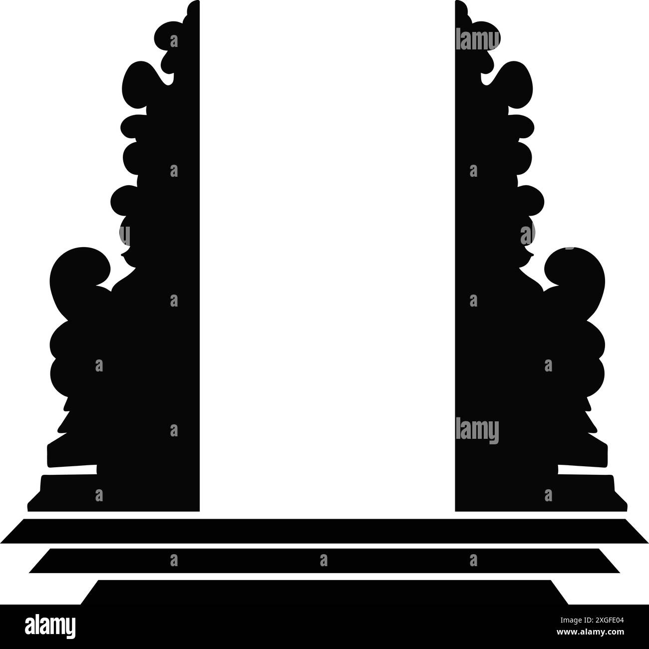 Balinese gate or gapura building illustration Stock Vector Image & Art ...