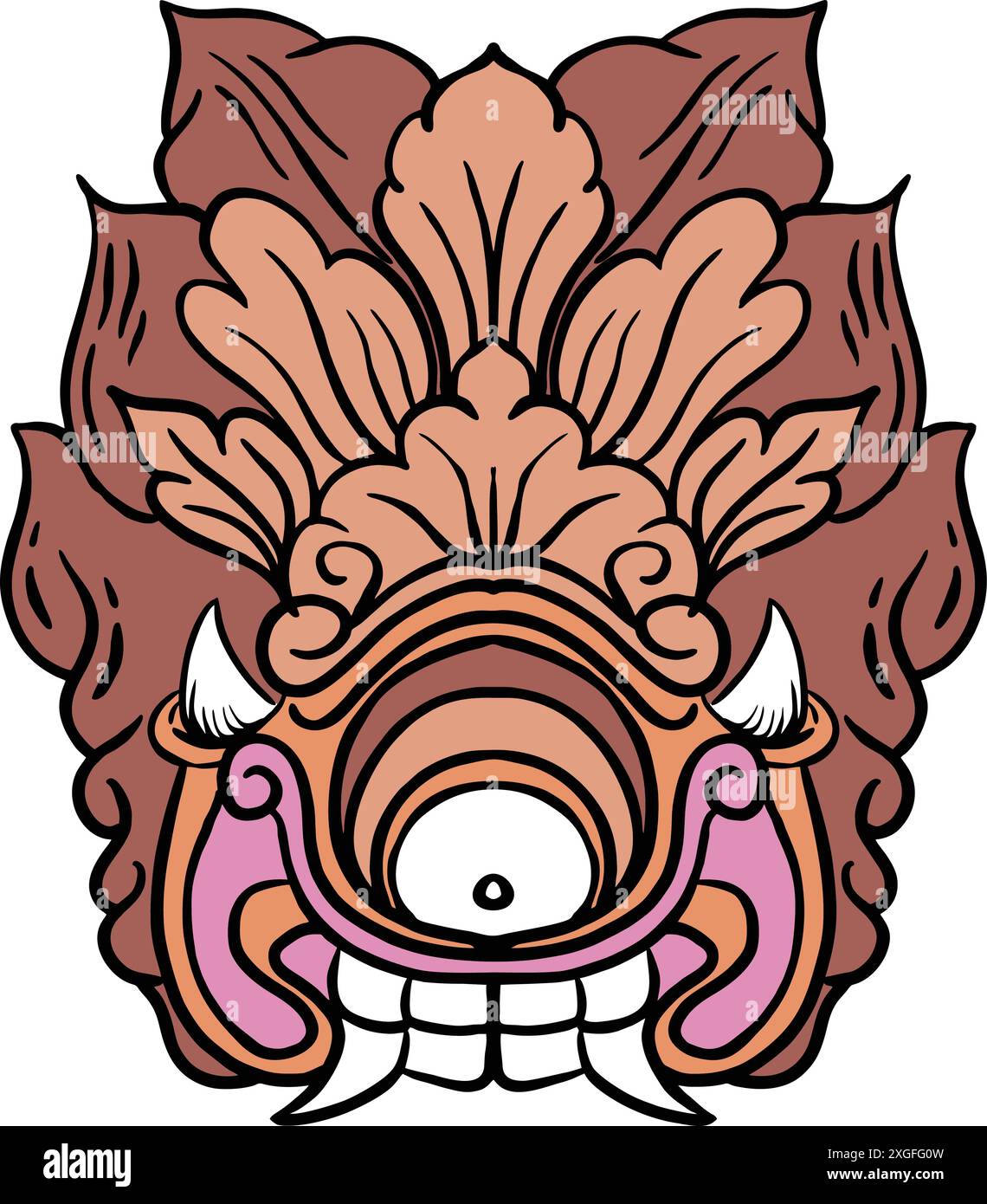 Balinese mask, barong, boma, leak Karang mata balinese one eye mask ...