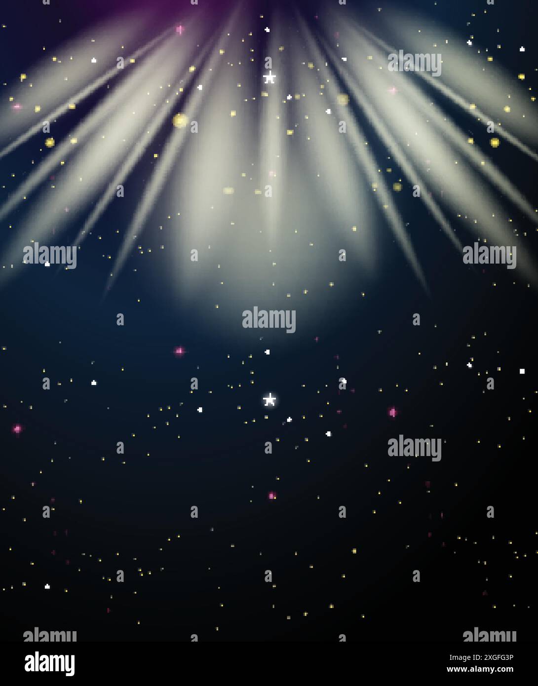 Bright beams and stars in a night sky Stock Vector Image & Art - Alamy