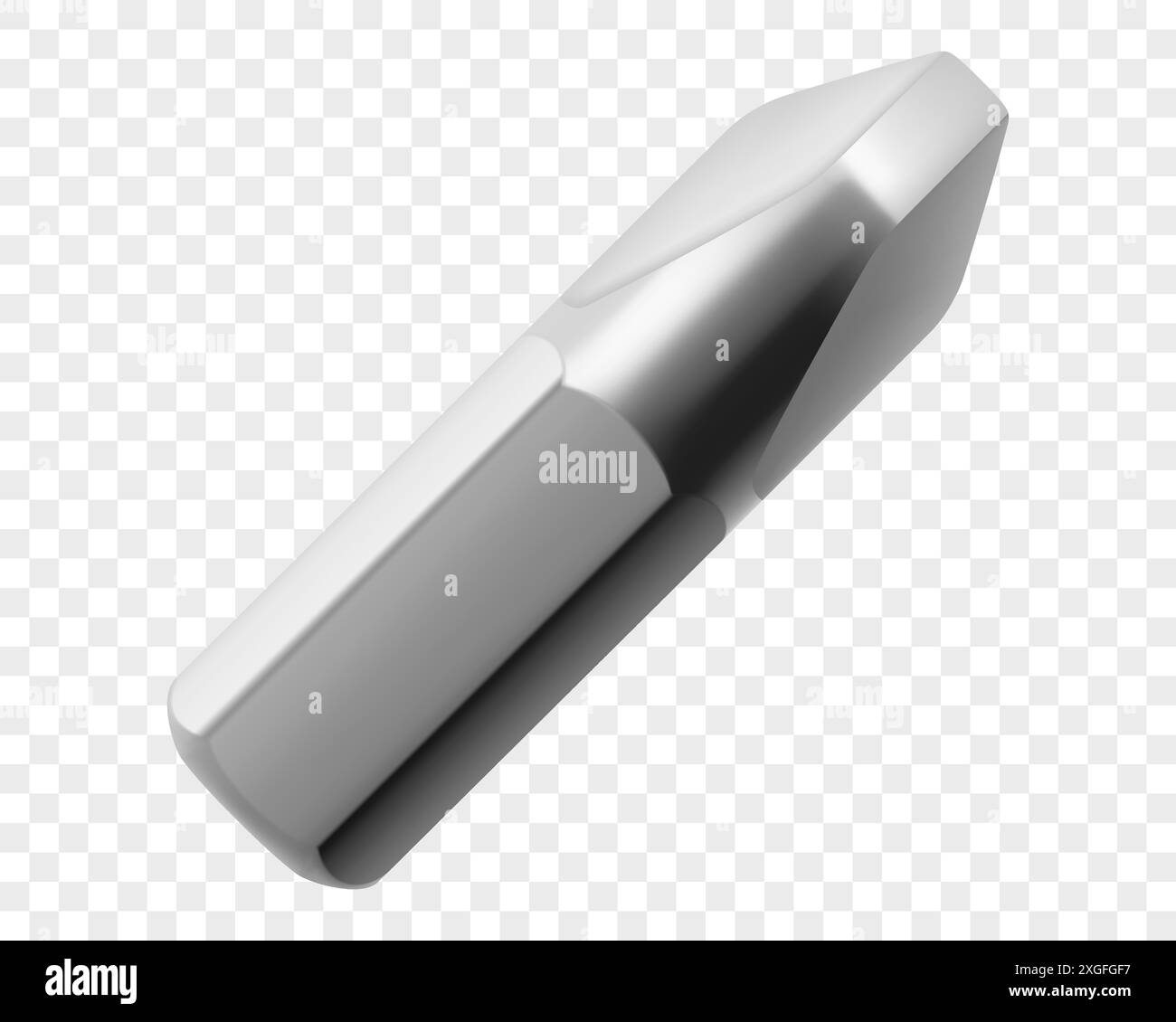 Screwdriver bit isolated on a white background. Realistic 3d vector ...
