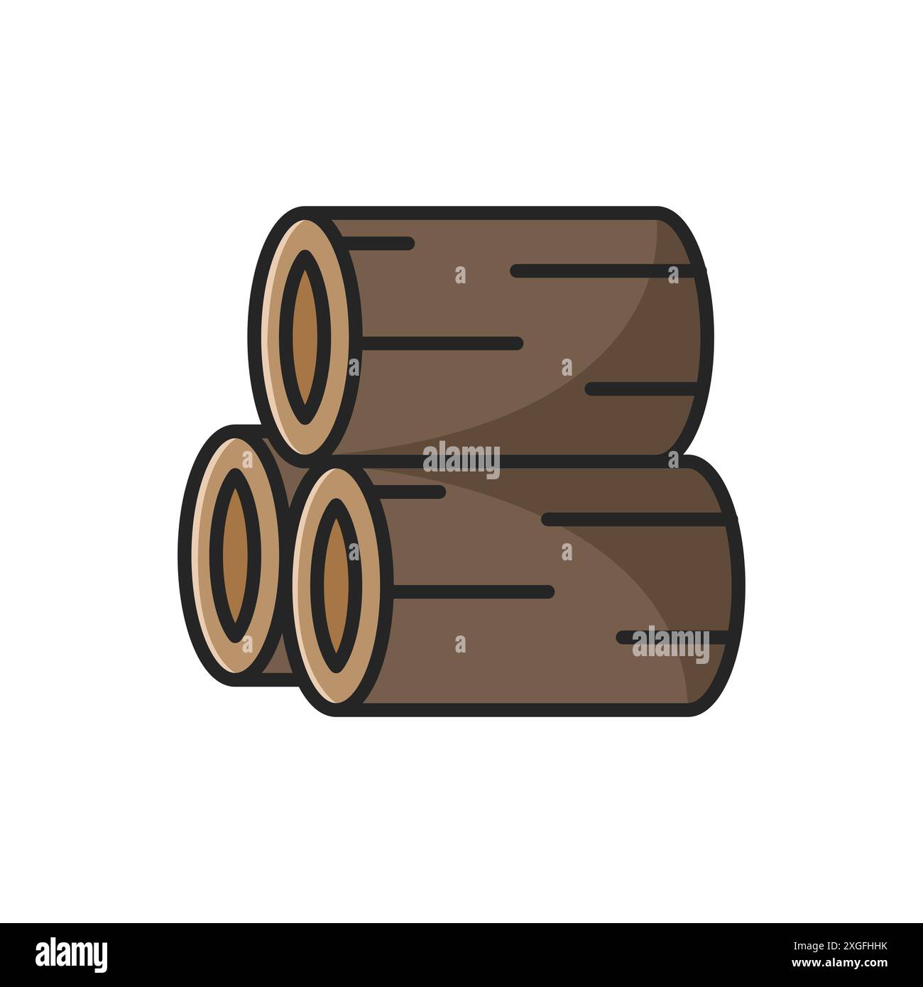 lumber wood icon vector design template in white background Stock ...
