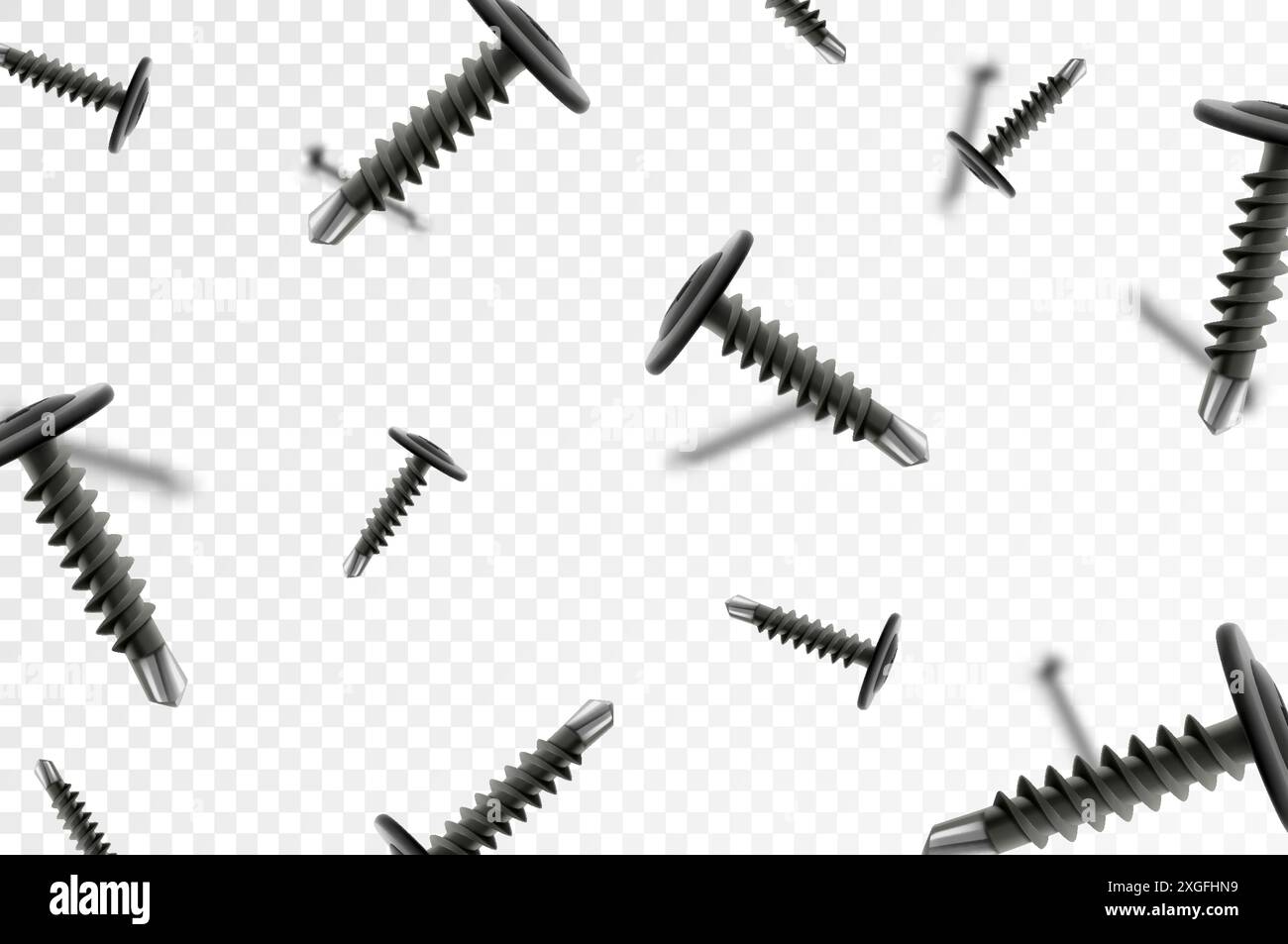 Screws on white background industrial Stock Vector Images - Alamy