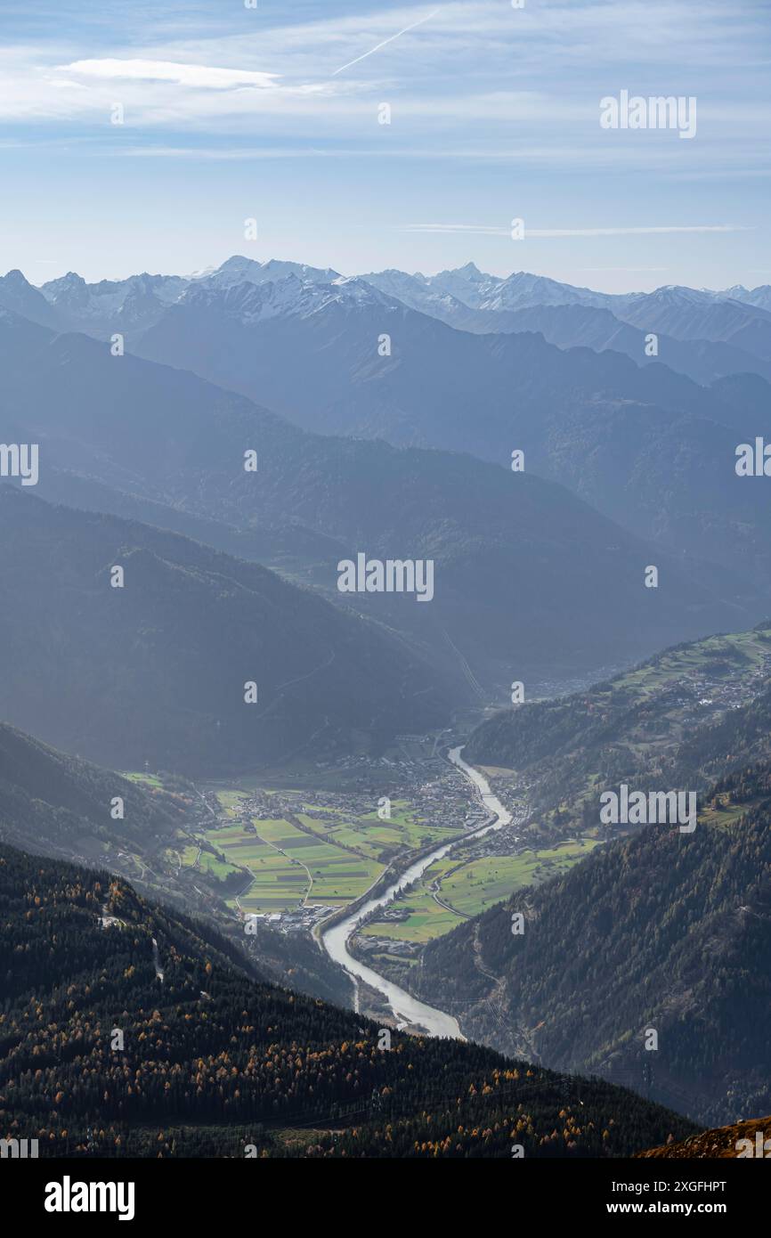 View of the Inn Valley, Oetztal Alps, Tyrol, Austria Stock Photo - Alamy