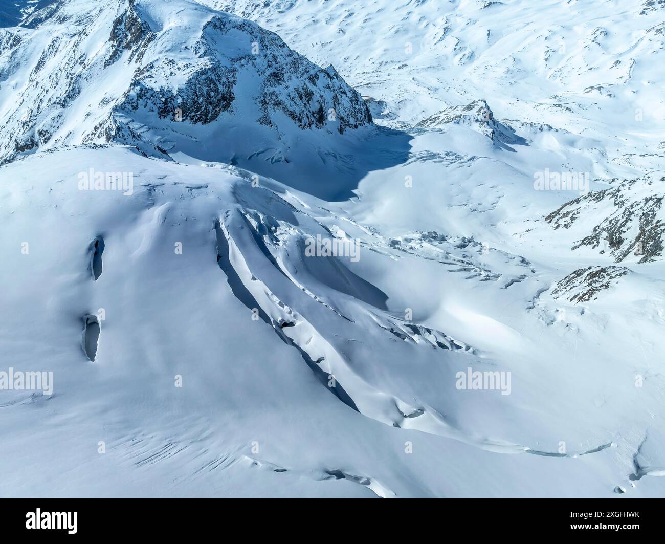 Aerial photo glacier crevasse hi-res stock photography and images - Alamy