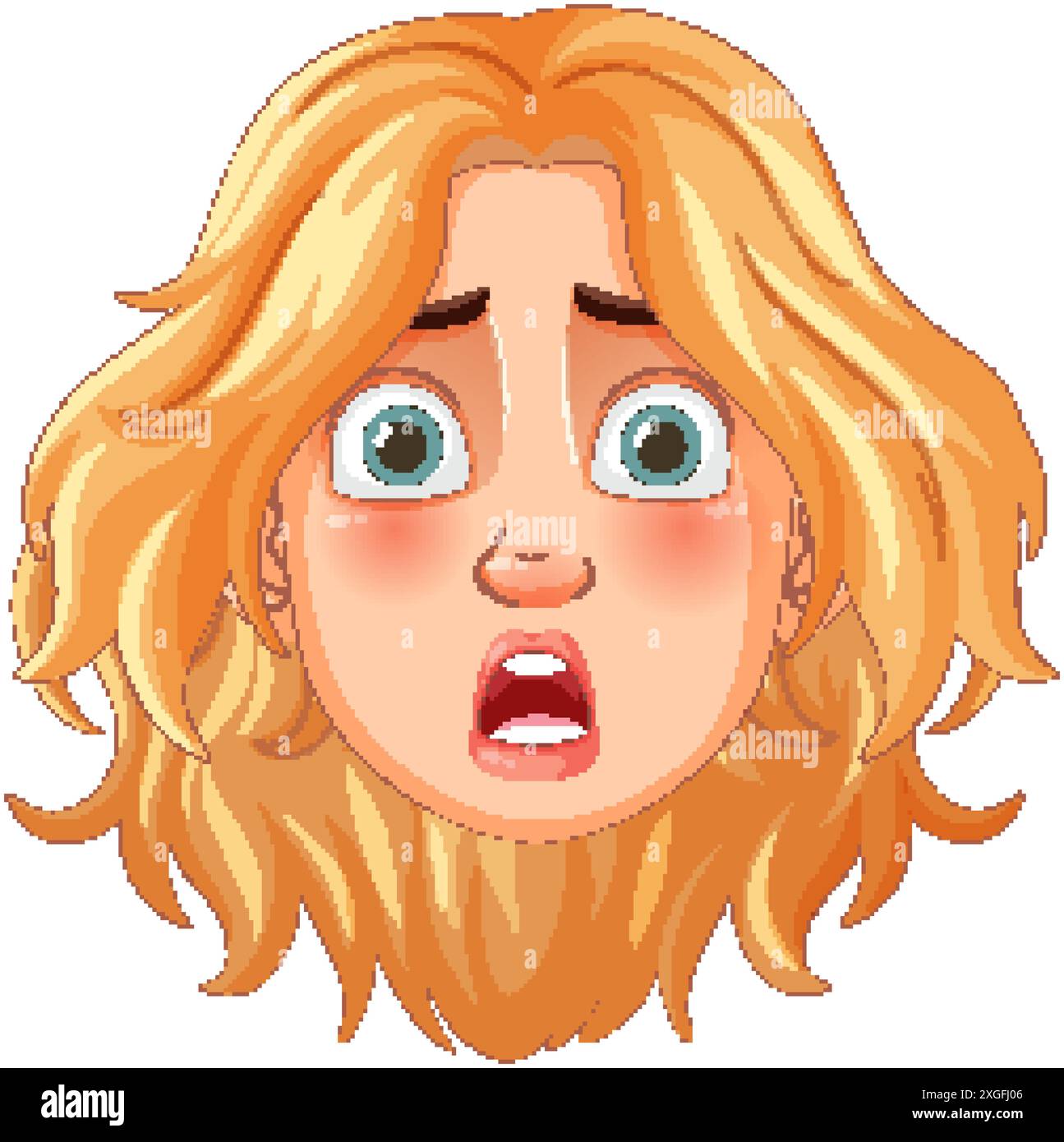 Astonished face expression woman Stock Vector Images - Alamy