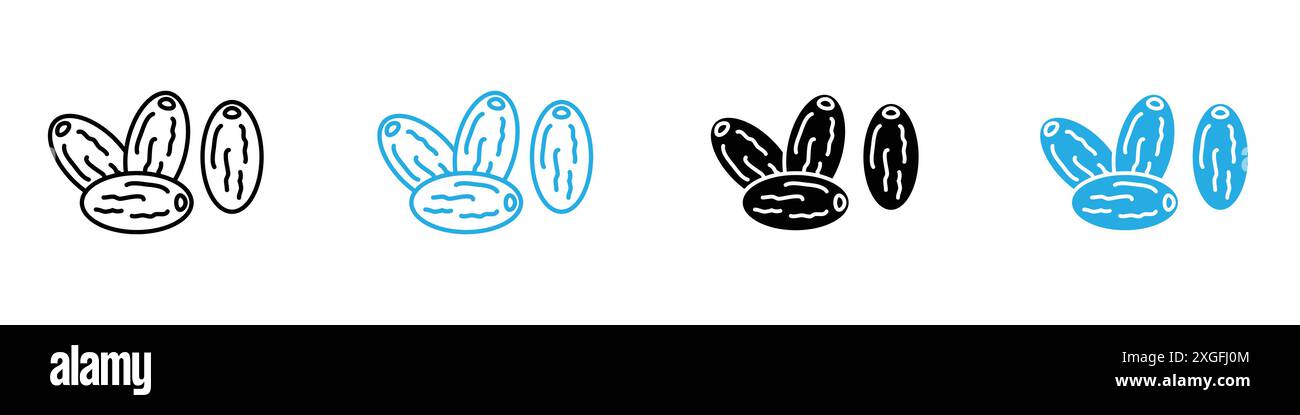 Date fruit icon vector logo set collection for web app ui Stock Vector ...